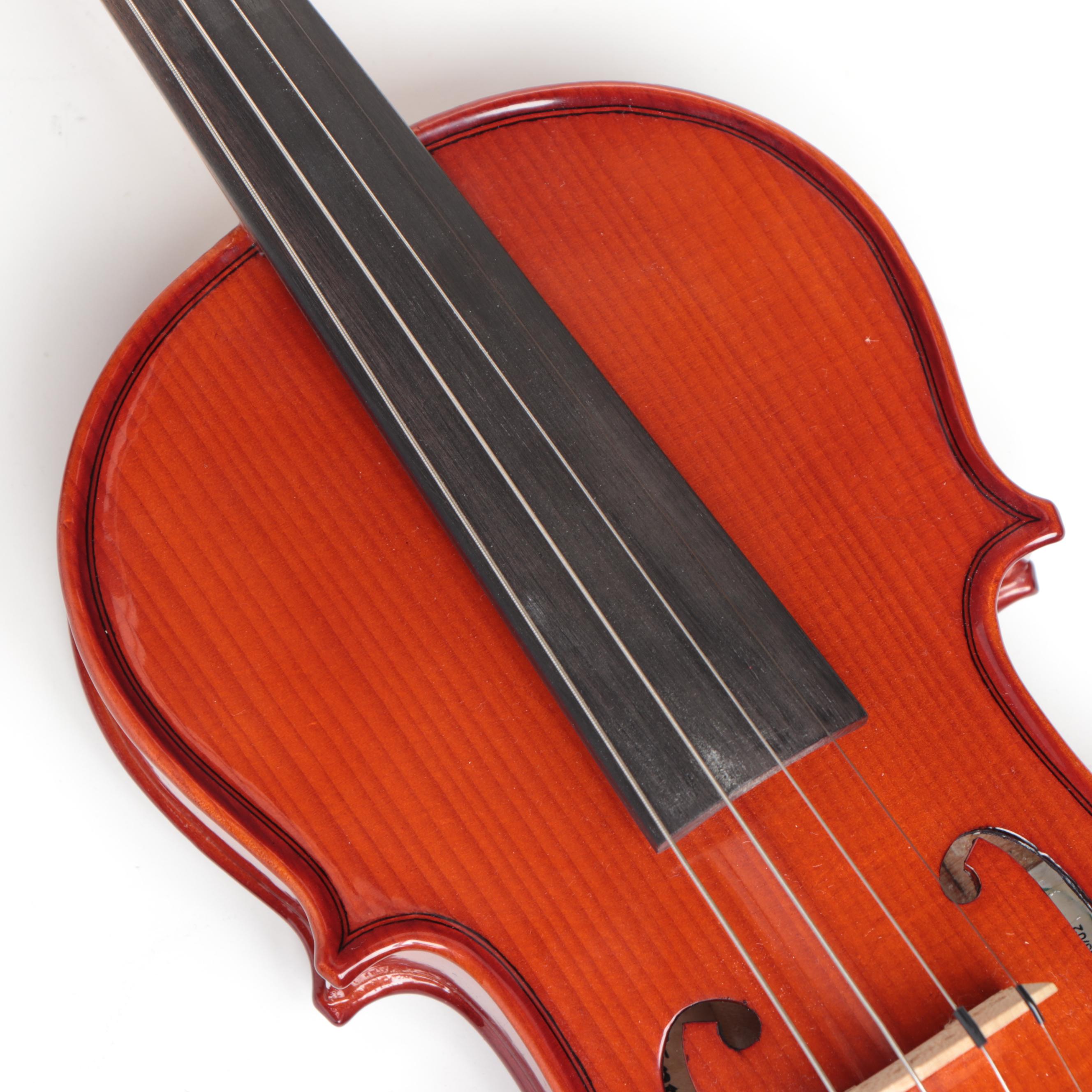 Glaesel Antonius Stradivarius 4/4 Violin with Bow and Hard Side Travel ...