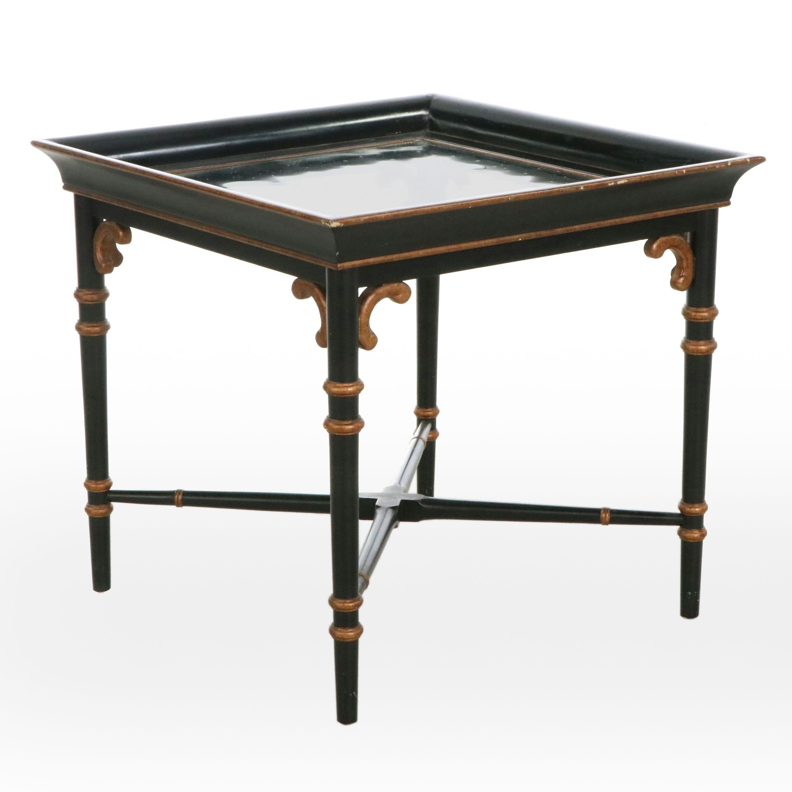 Lillian August for Drexel Heritage Parcel Gilt and Lacquered Wood Lamp ...