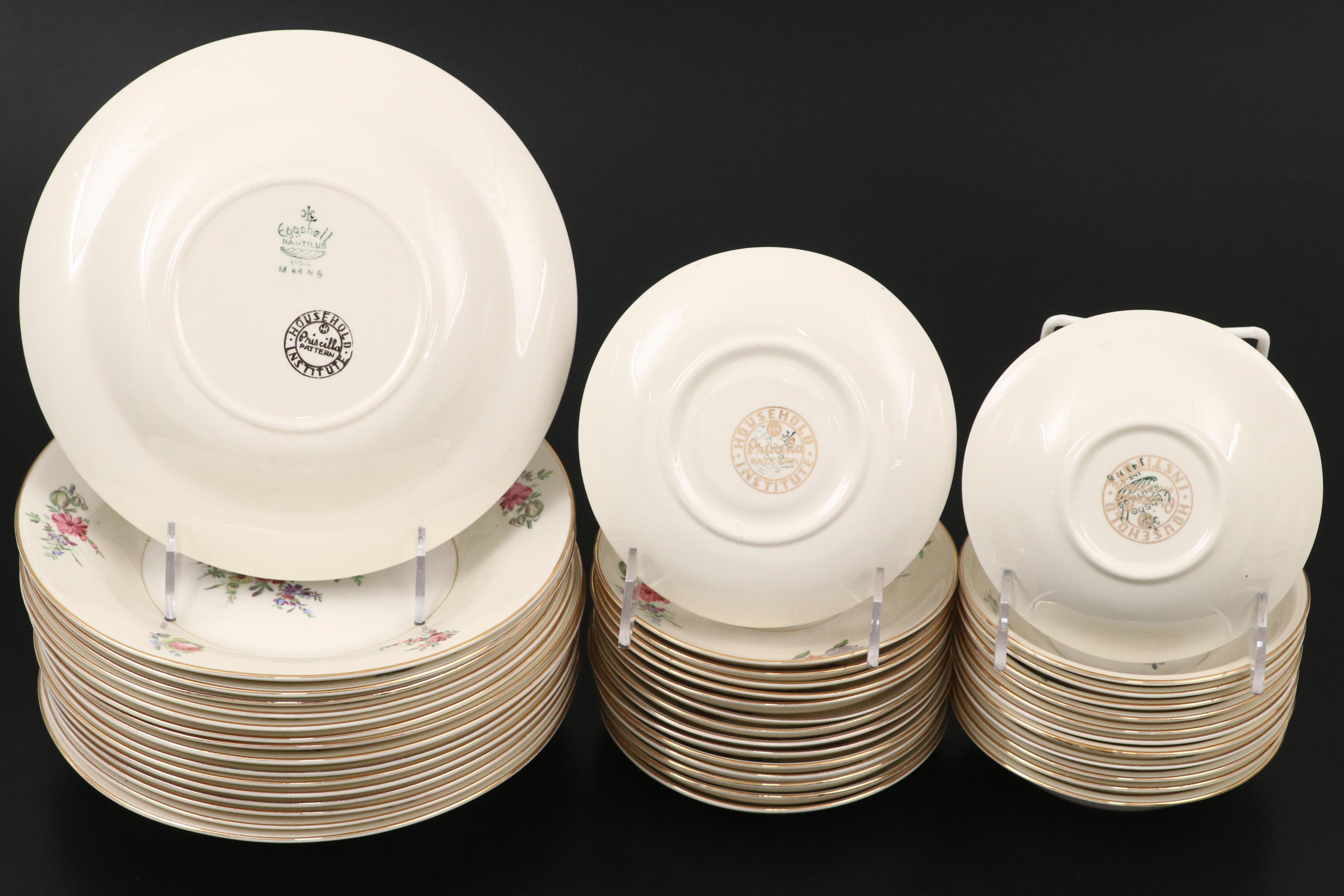 Homer Laughlin Household Institute "Priscilla" Ceramic Dinnerware | EBTH