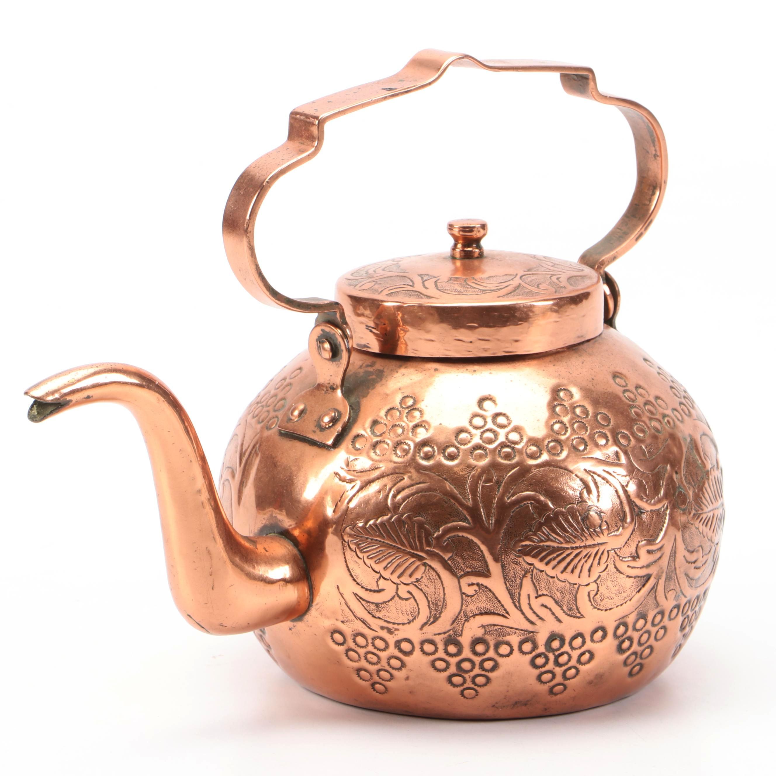 Etched Copper Teapot | EBTH