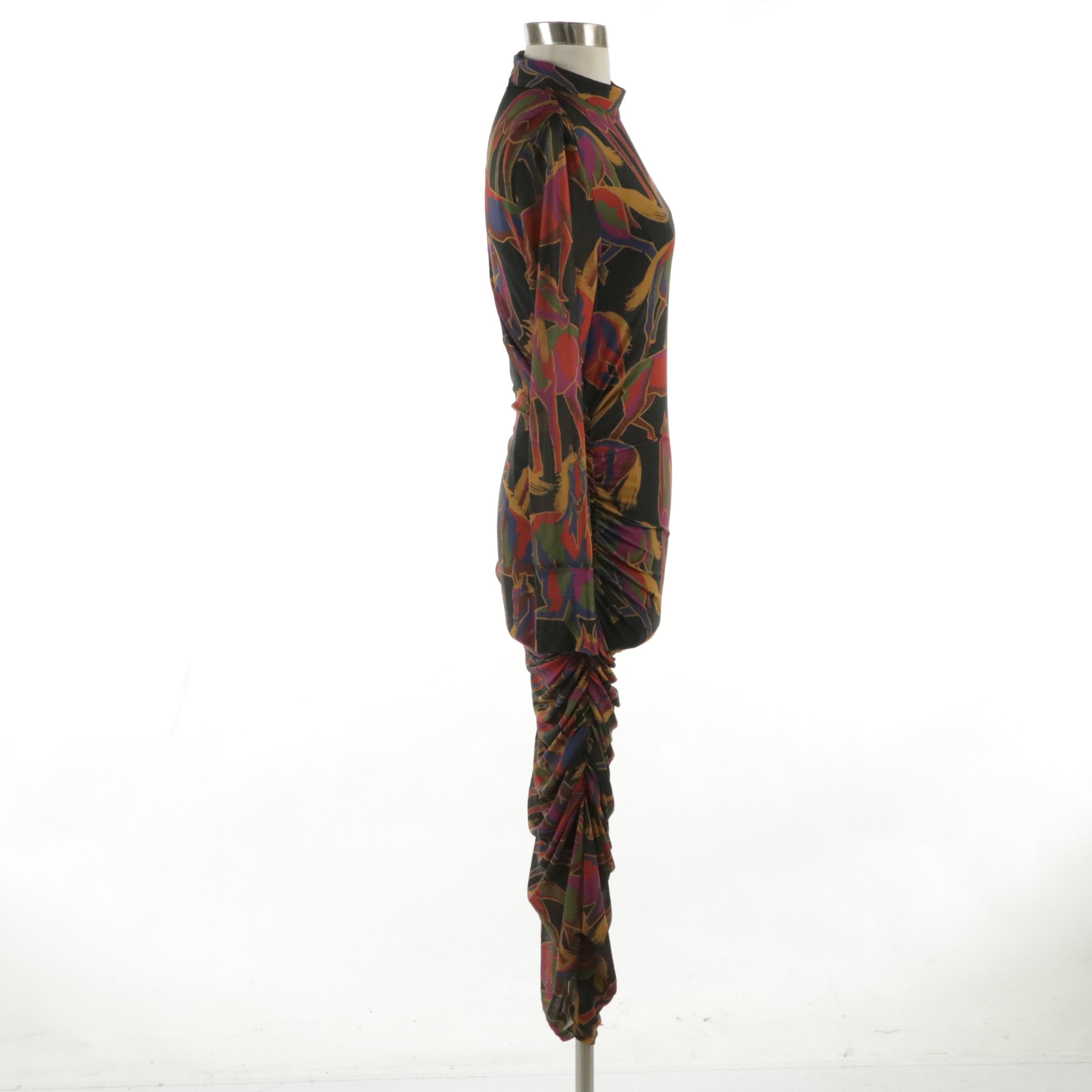 Farm Rio 'Wild Horses' Ruched Tulle Midi Dress | EBTH