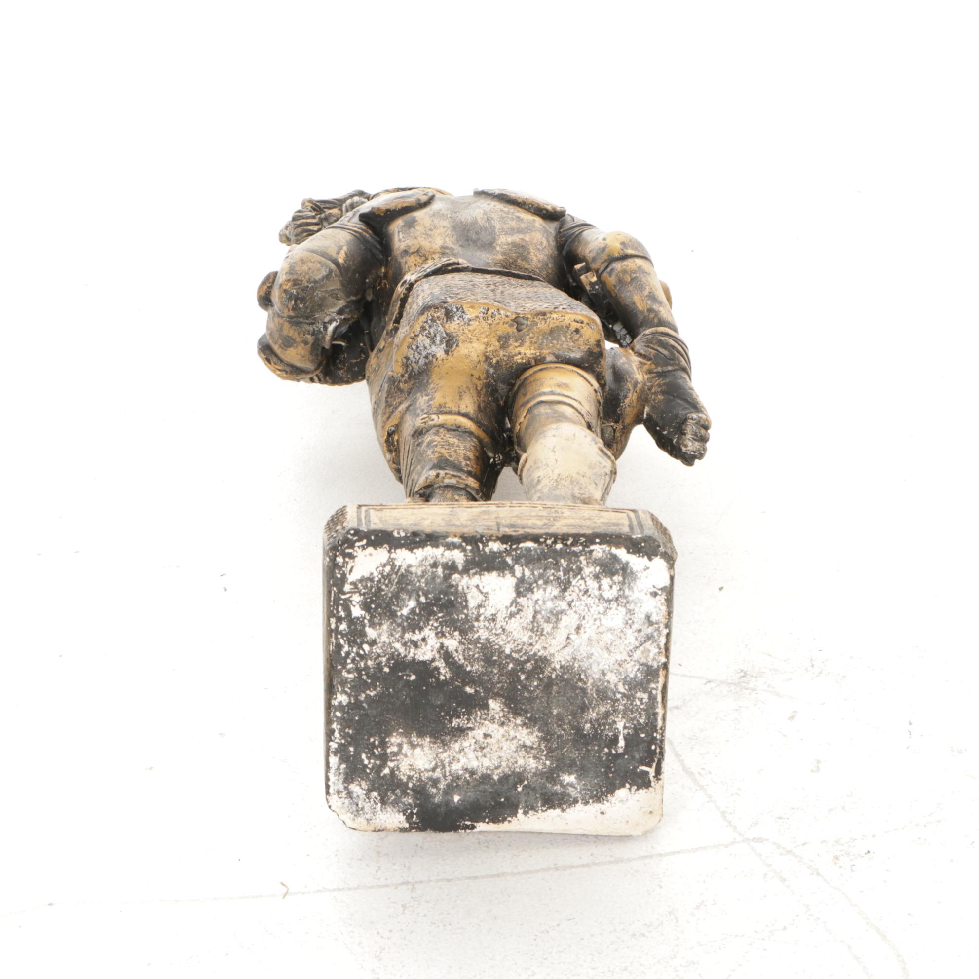 Mexican Painted Composite Knight in Armor Statue, Mid to Late 20th ...