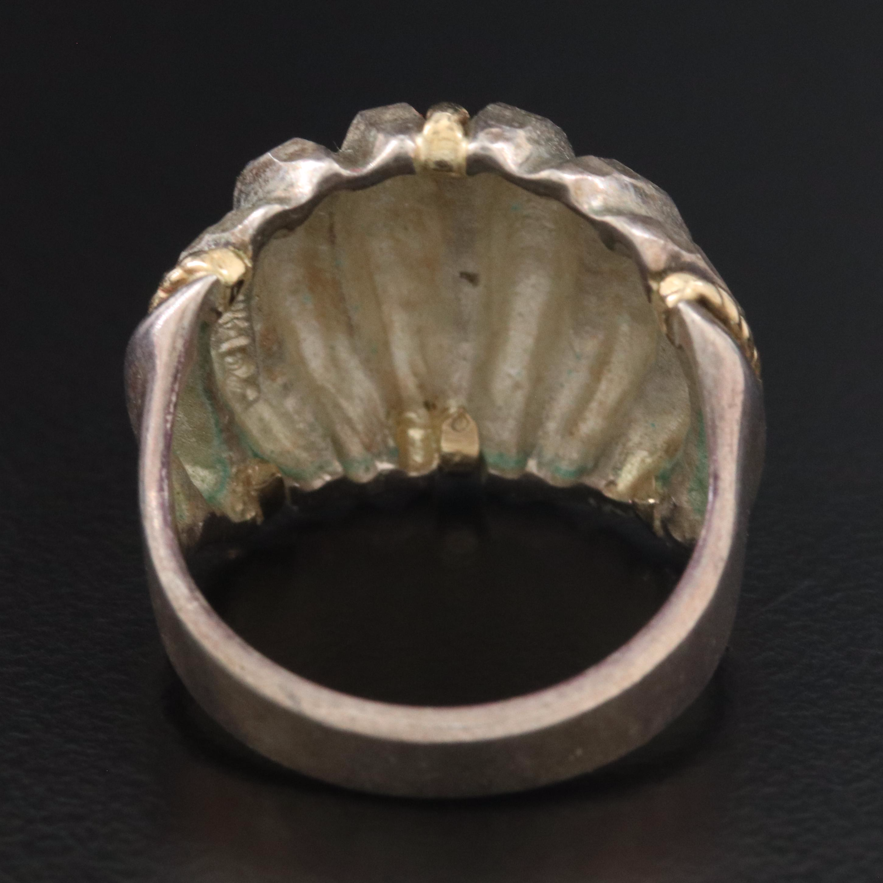 Sterling Fluted Ring with 14K Accents | EBTH