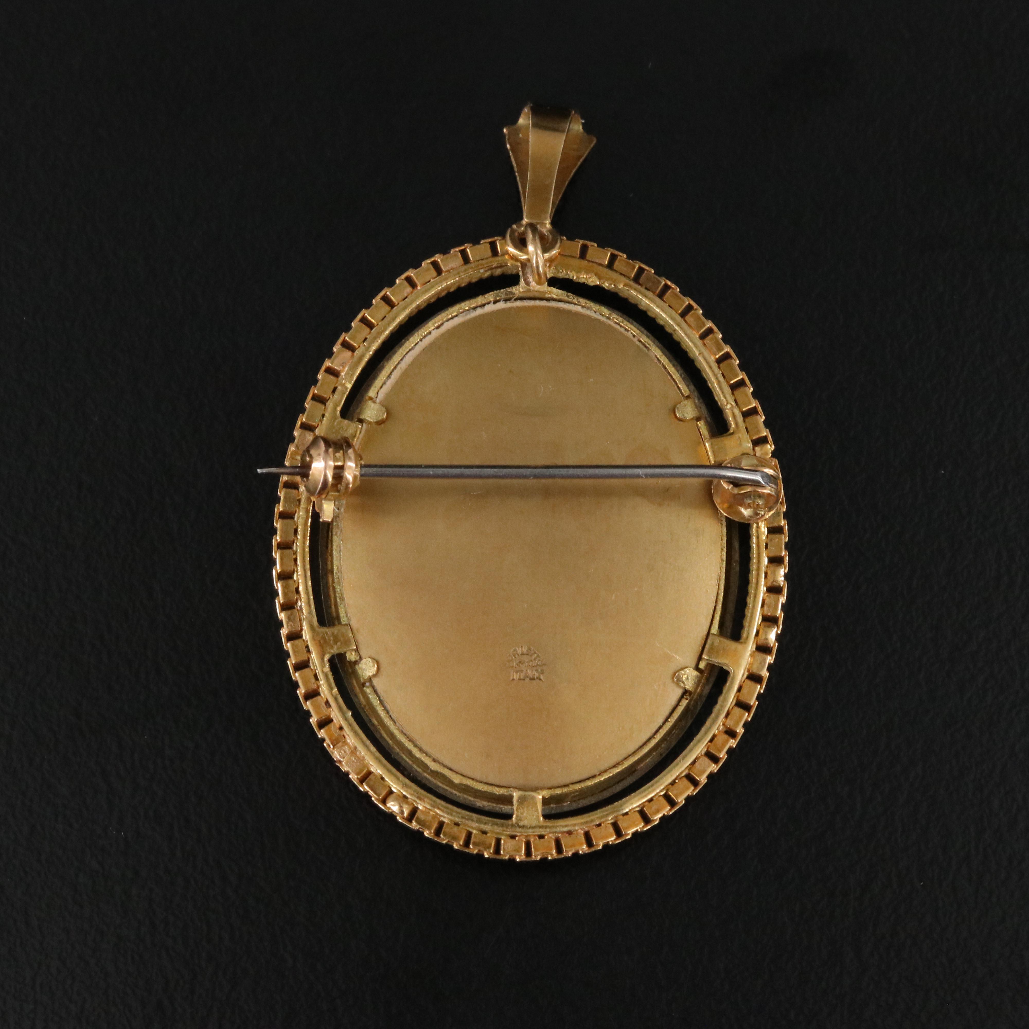 Vintage Italian Corletto 18K Diamond and Ruby Brooch/Pendant | EBTH