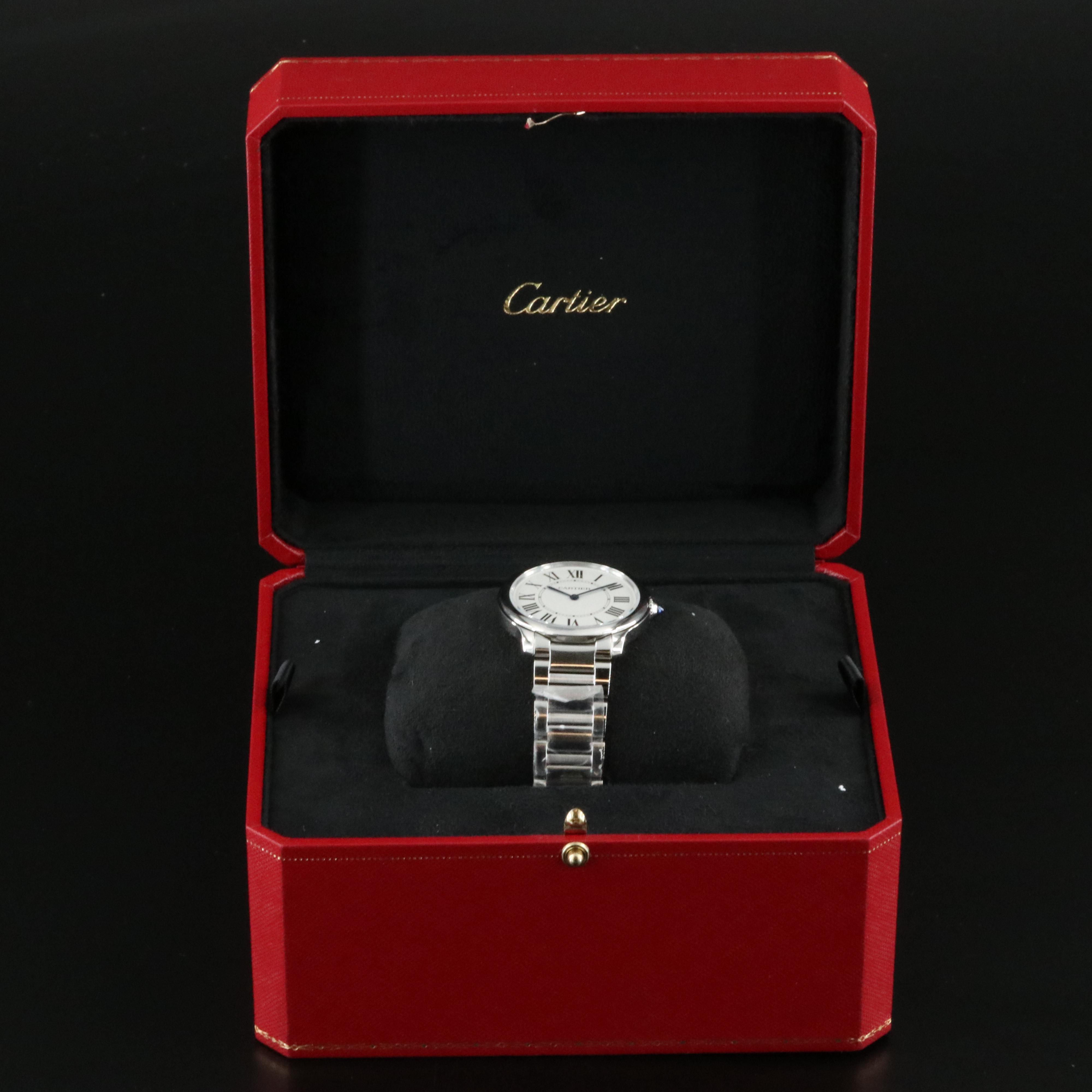 Cartier Ronde Must de Cartier 4423 Silver 36mm Steel Quartz Watch ...