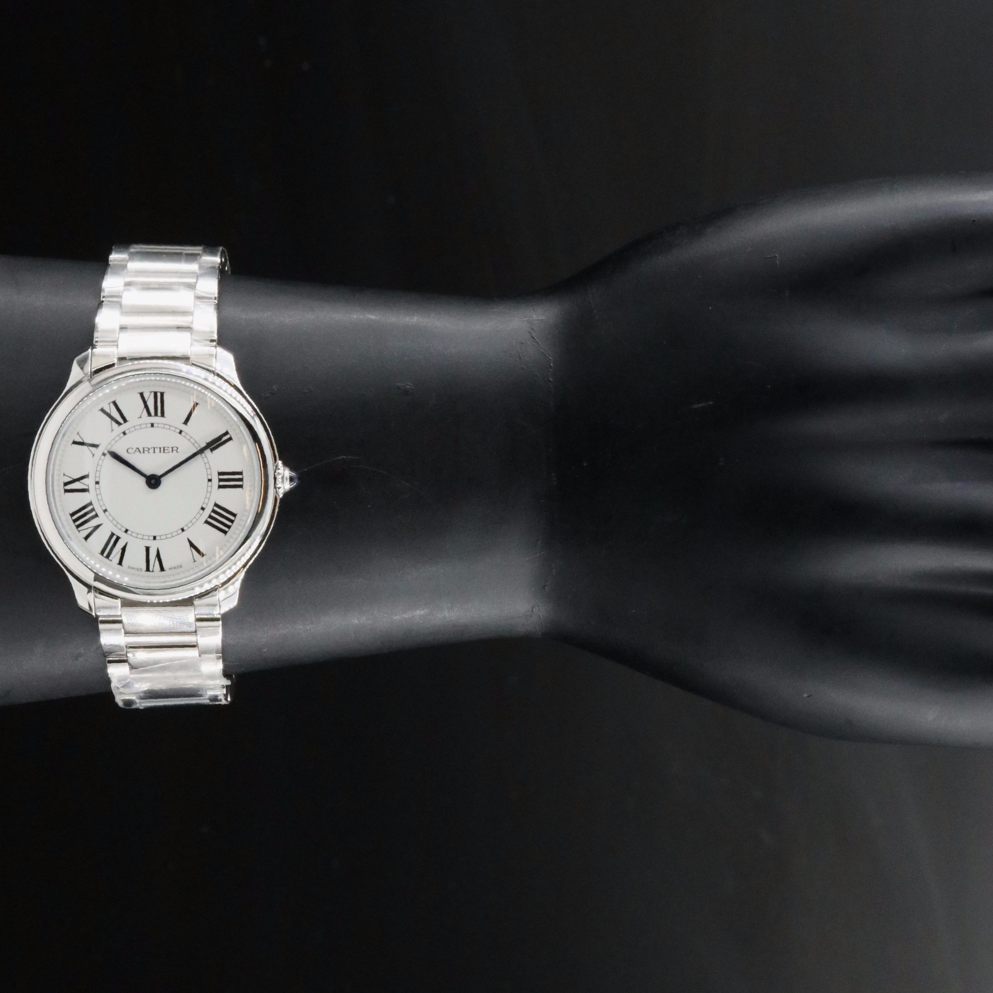 Cartier Ronde Must de Cartier 4423 Silver 36mm Steel Quartz Watch ...