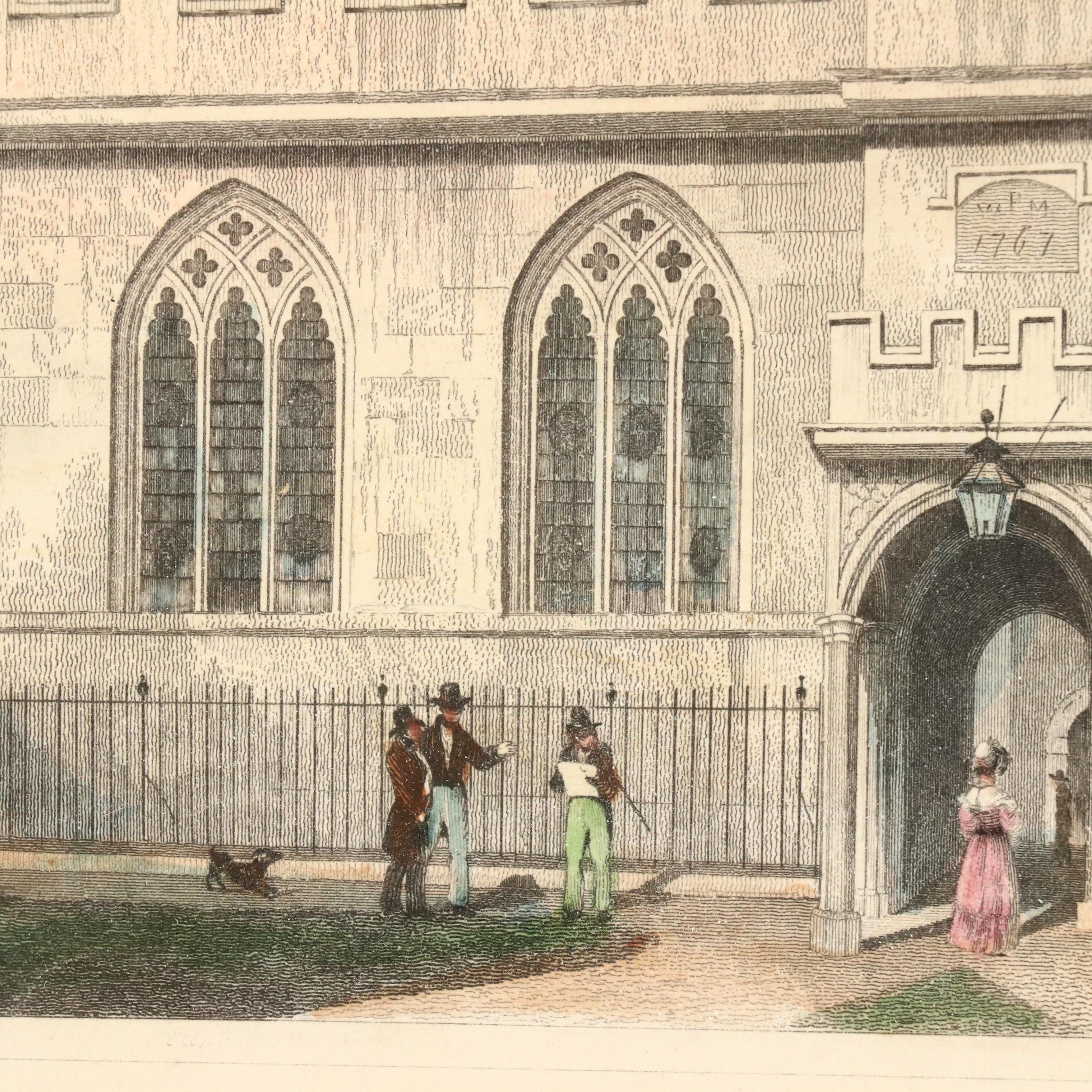 Engraving After Lt. Colonel Robert Batty "Montalban's Tower, Amsterdam ...