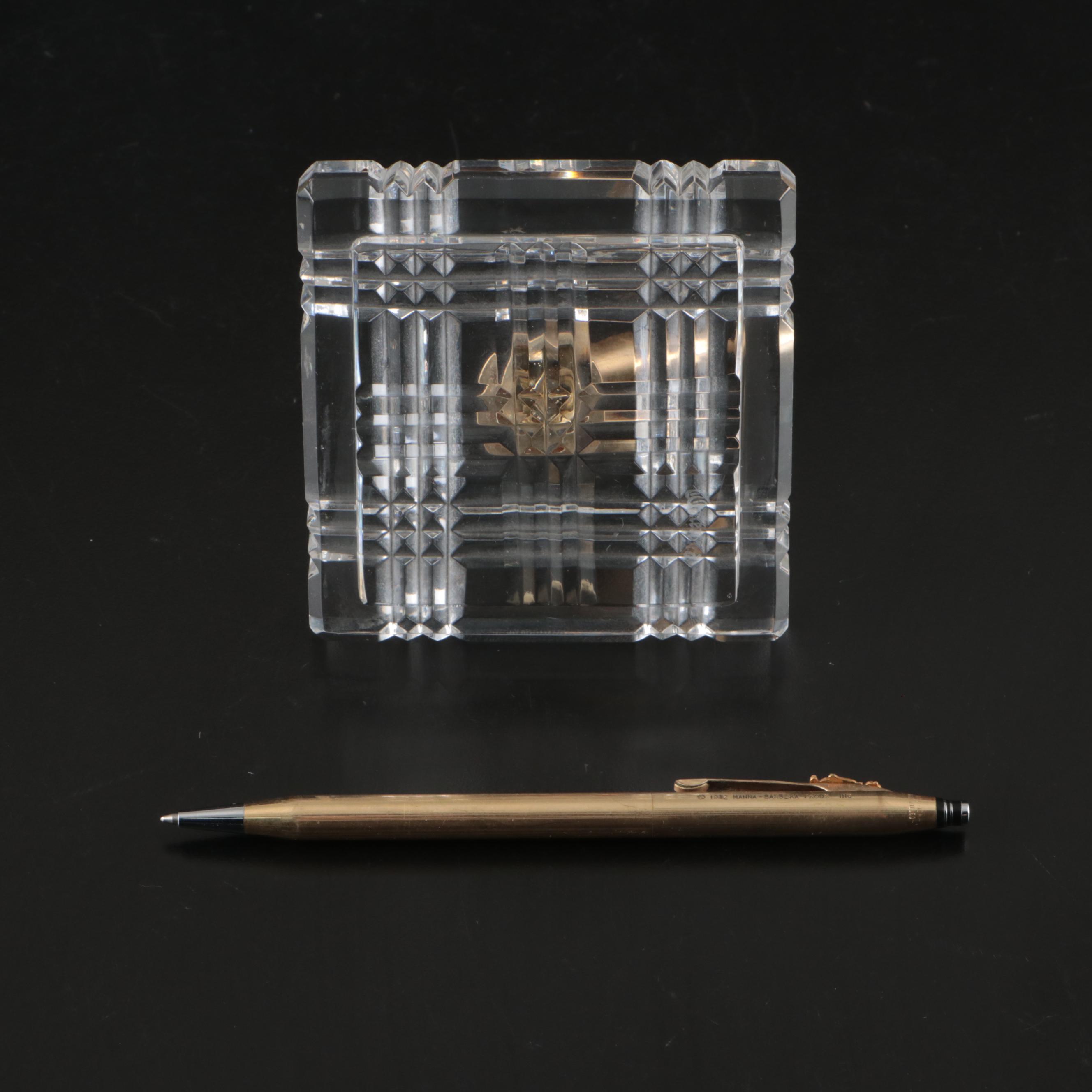 Swarovski Crystal Train with Waterford Crystal Desk Clock and Other ...