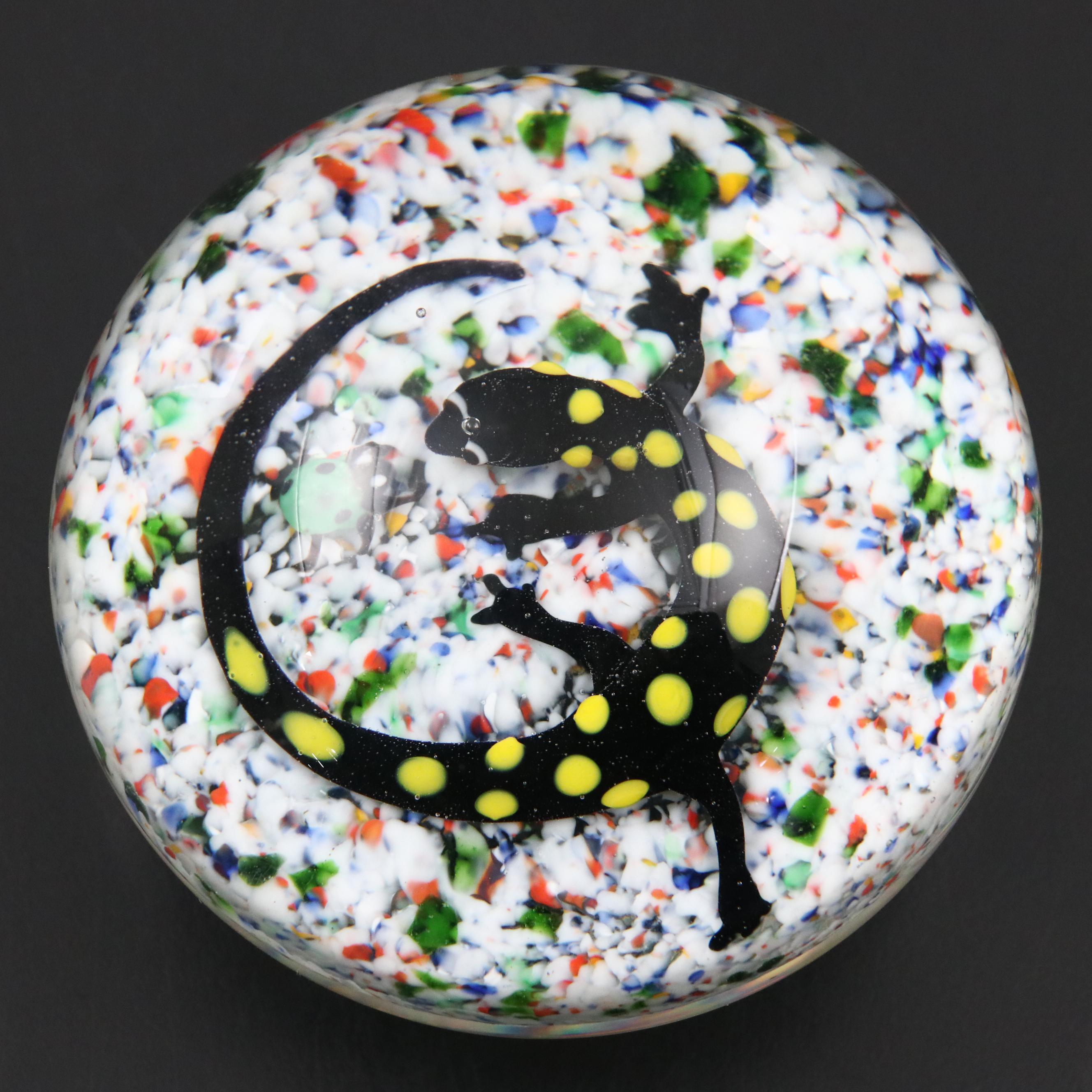 John Gentile Handcrafted Salamander and Ladybug Studio Art Glass ...