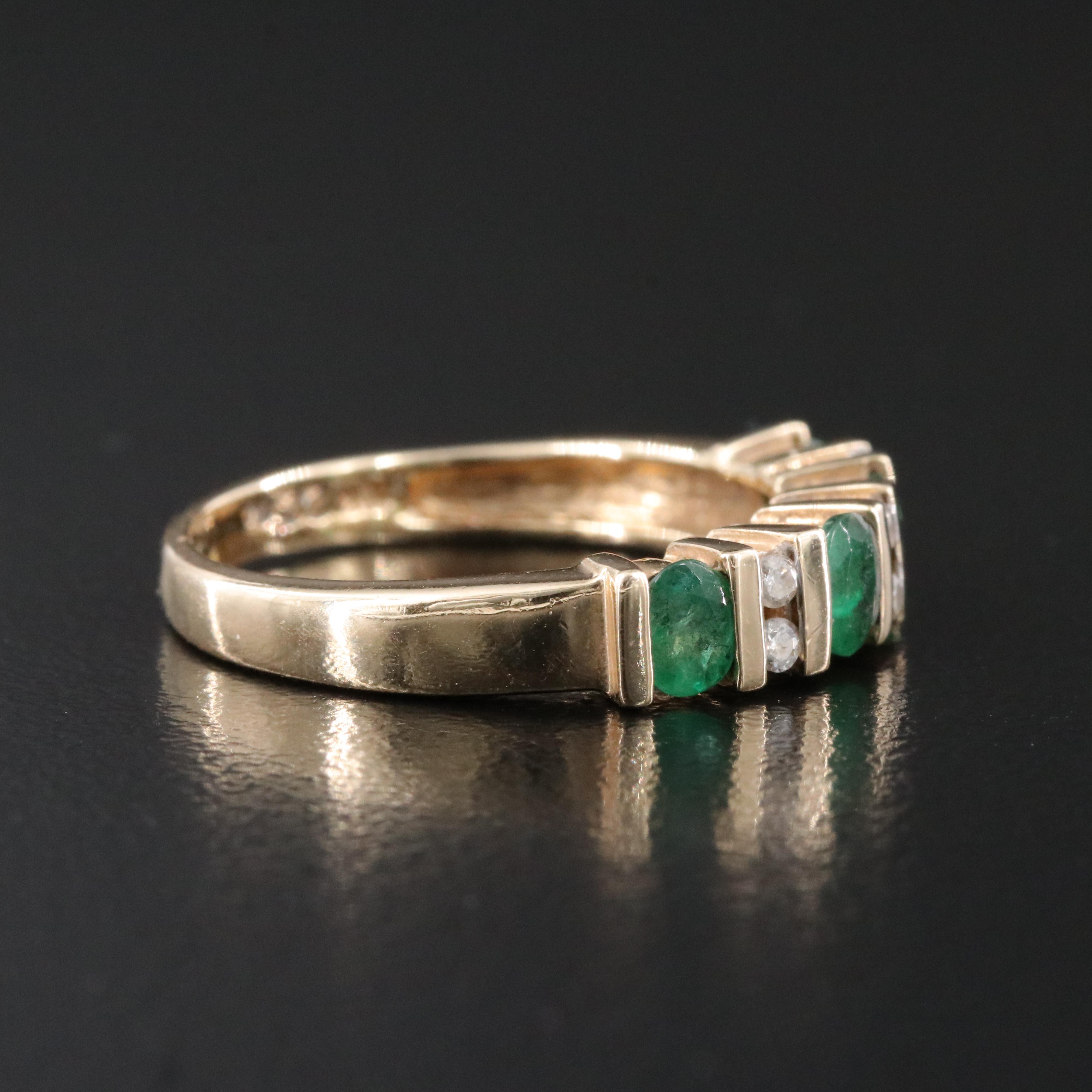 10K Emerald and Diamond Ring | EBTH
