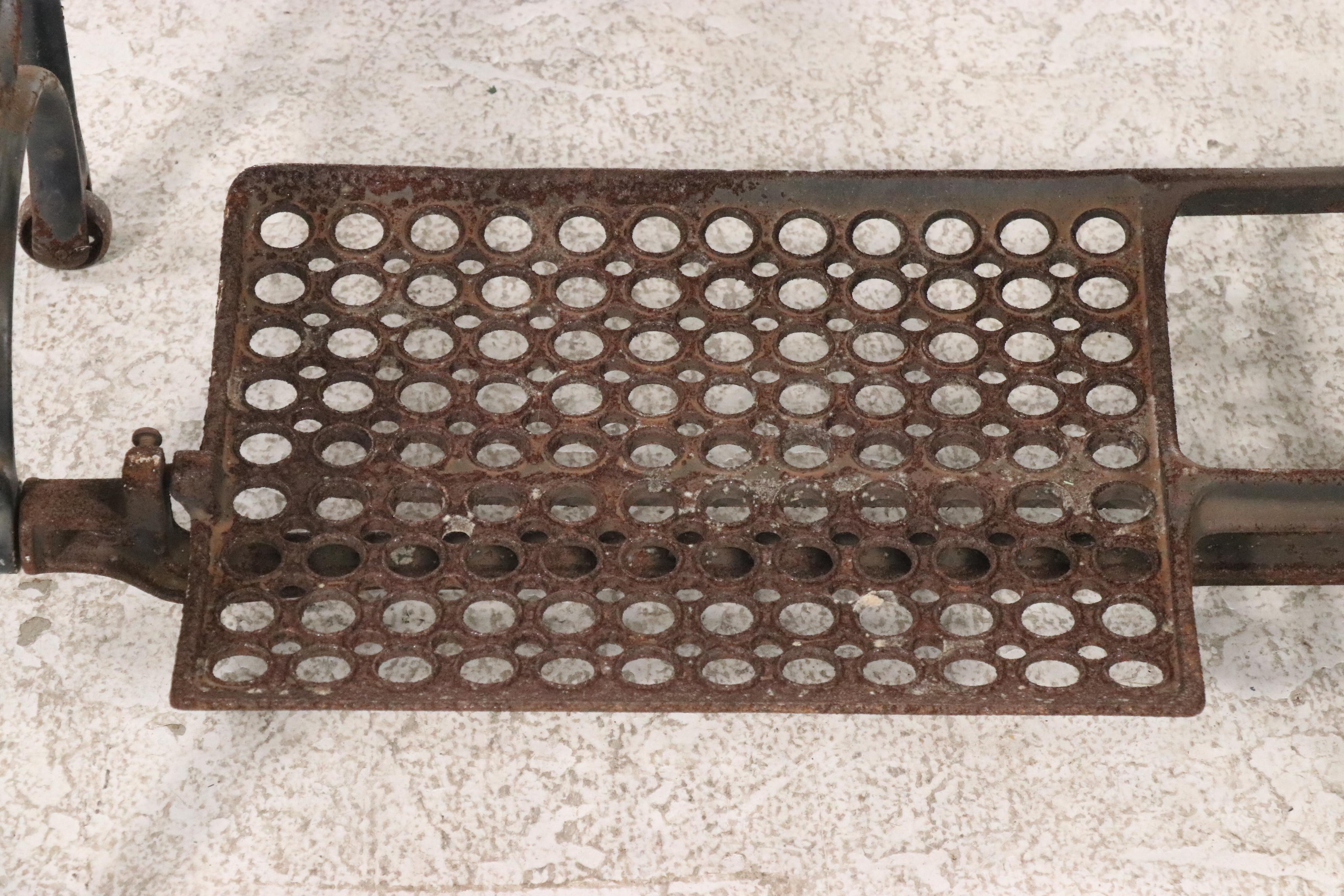 White Cast Iron Sewing Machine Table Base with Pine Top, Converted | EBTH