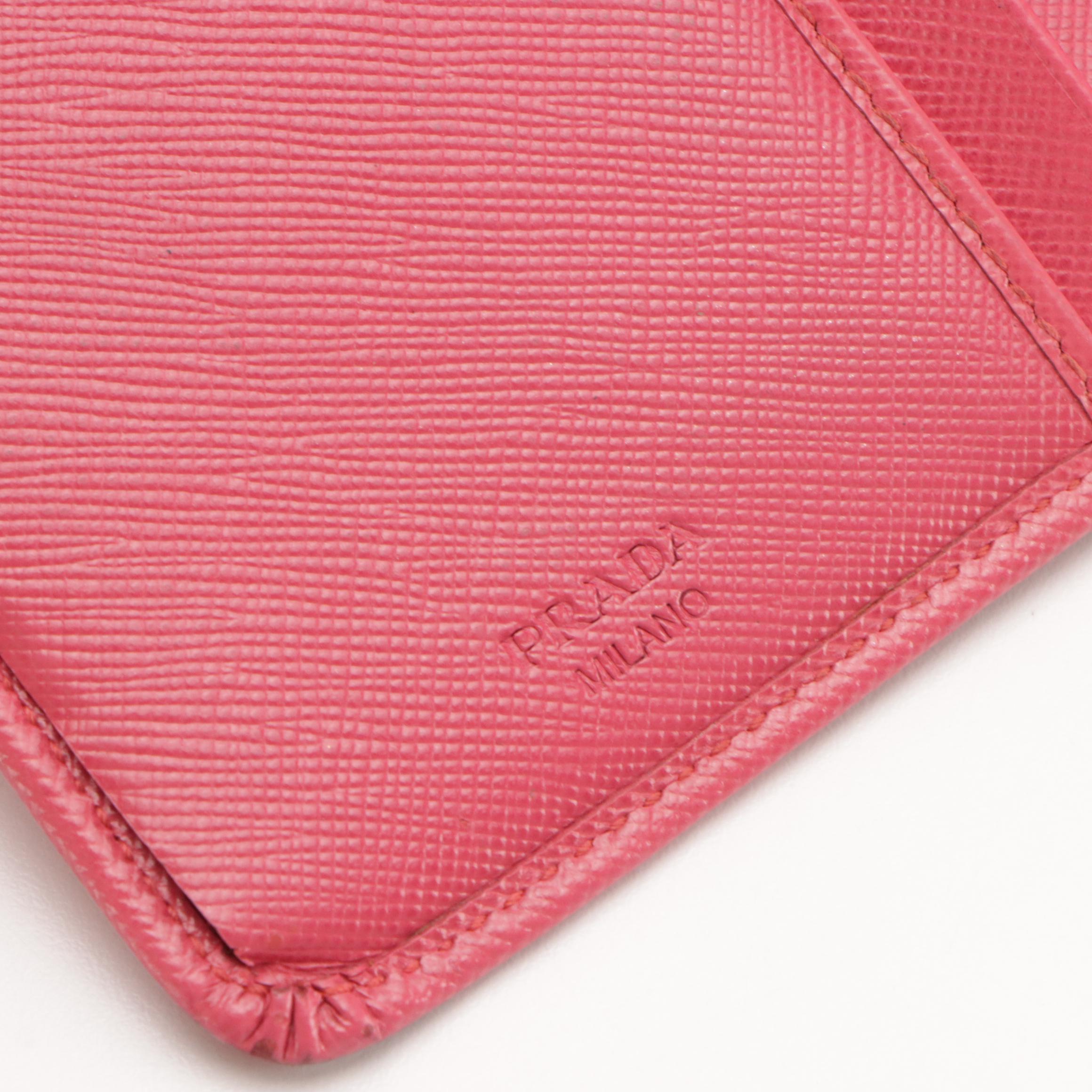 Prada Saffiano Leather Compact Zip Wallet with Box | EBTH