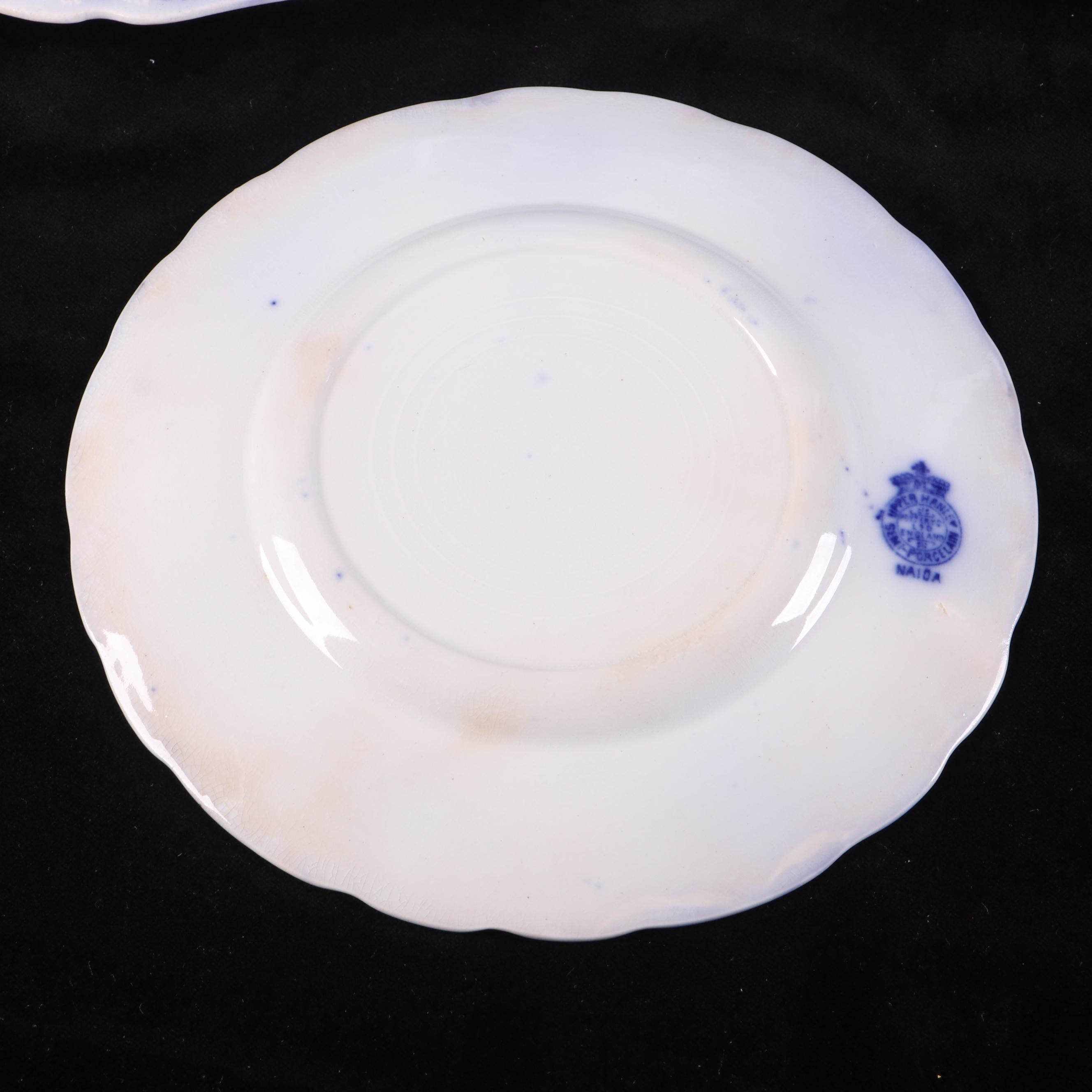 W. H. Grindley "Argyle" Earthenware Plate with Other Victorian Blue ...
