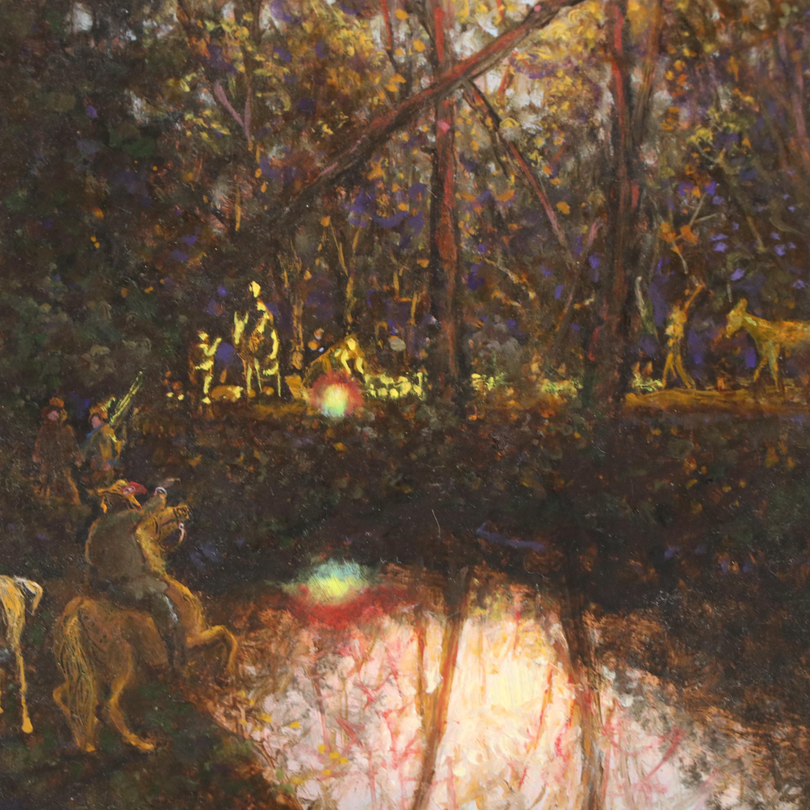 Eric Franke Oil Painting "Woodland Pond at Dusk," Late 20th Century | EBTH