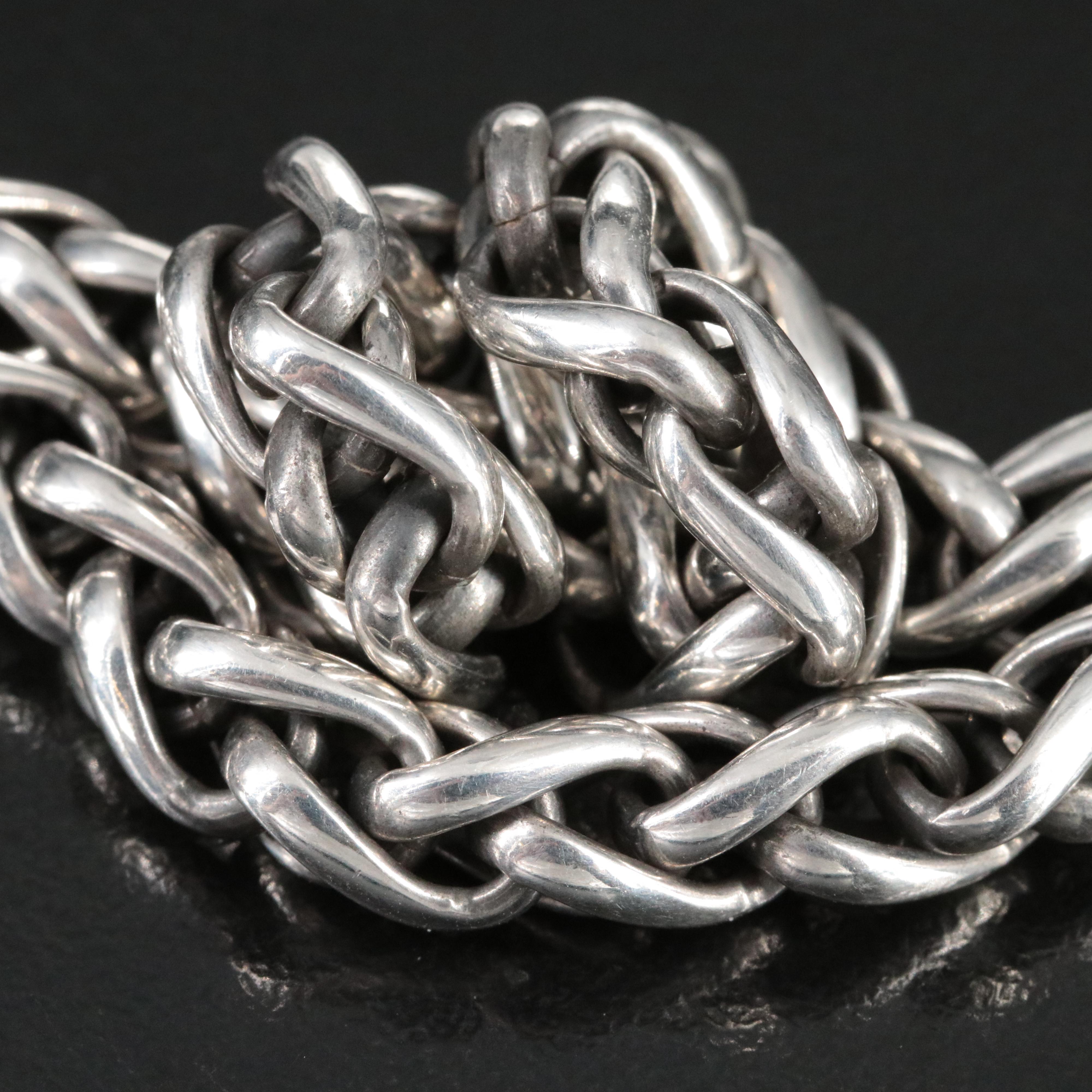 David Yurman Sterling Wheat Chain Necklace with 14K Accents | EBTH