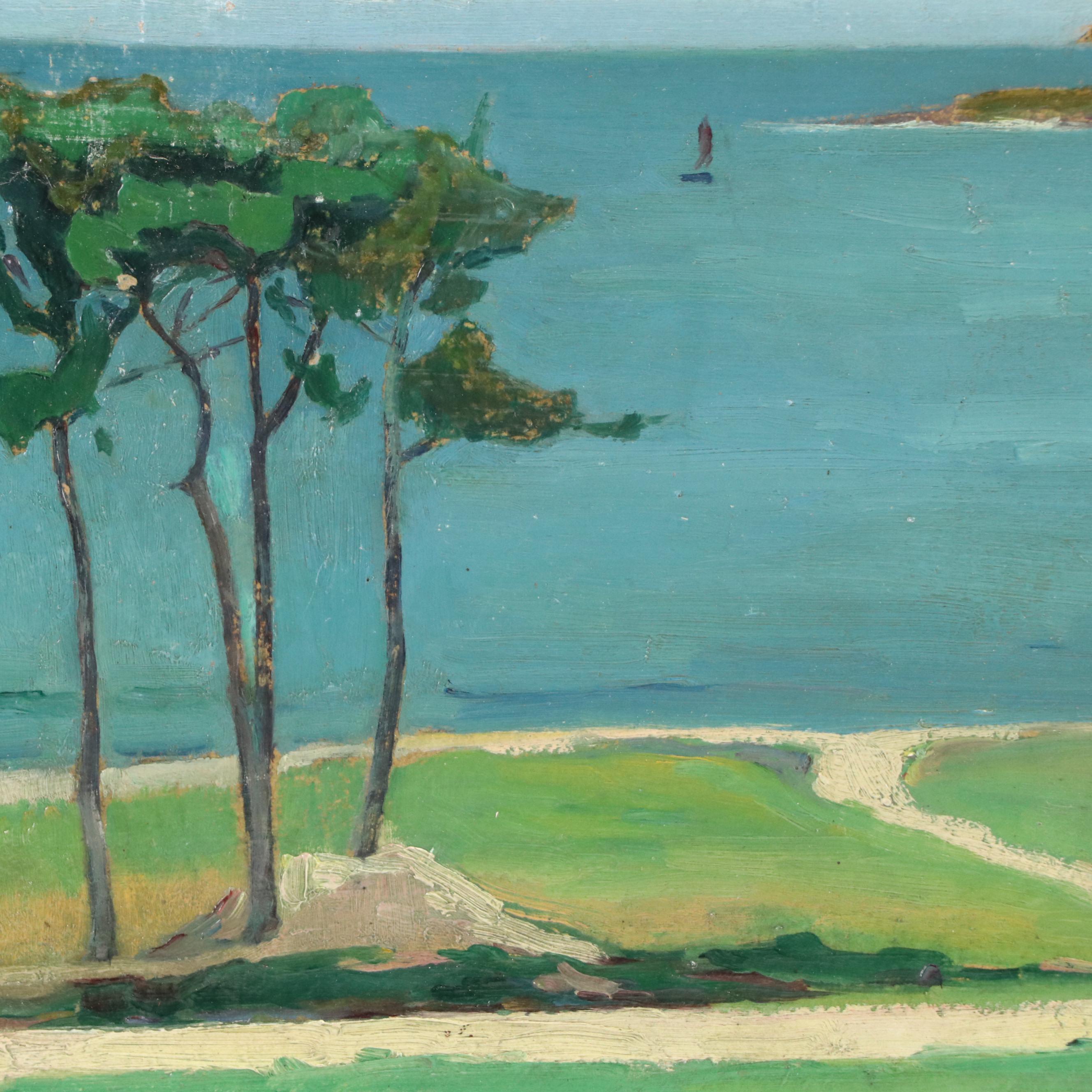 Emile Theodore Marie Contrault Coastal Landscape Oil Painting | EBTH