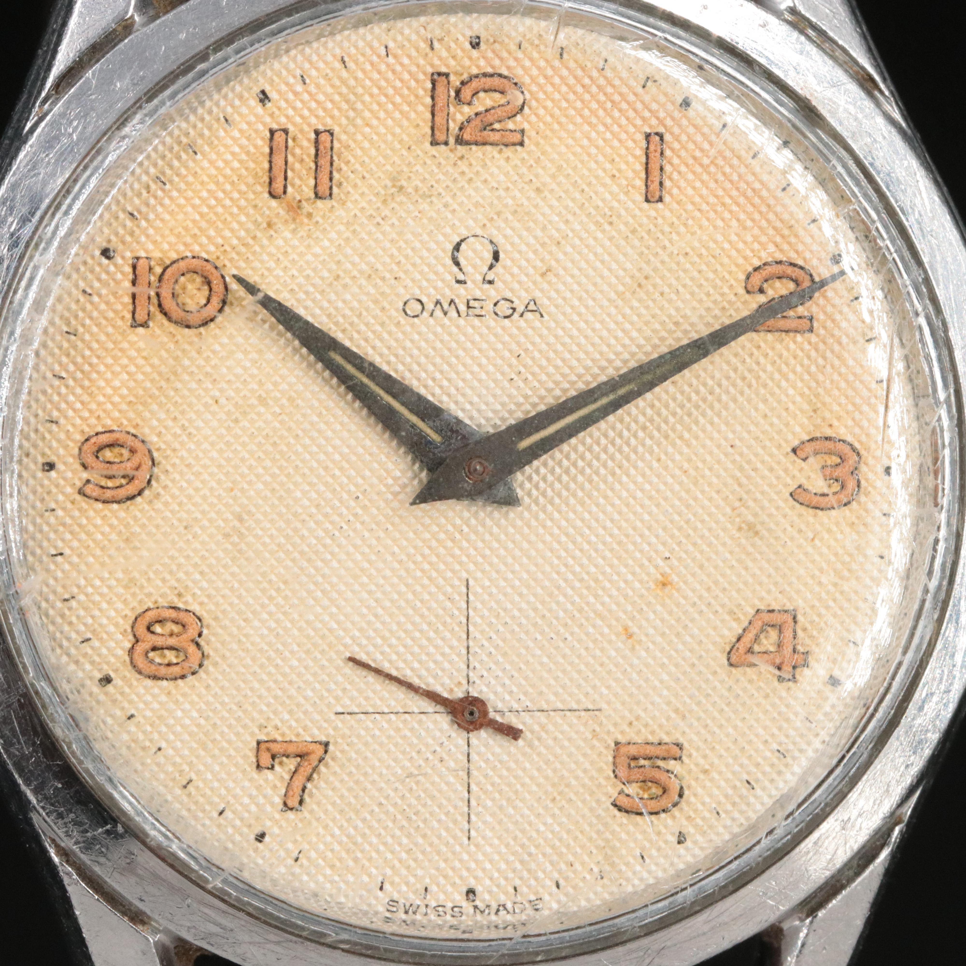 Vintage Omega Stainless Steel Stem Wind Watch | EBTH