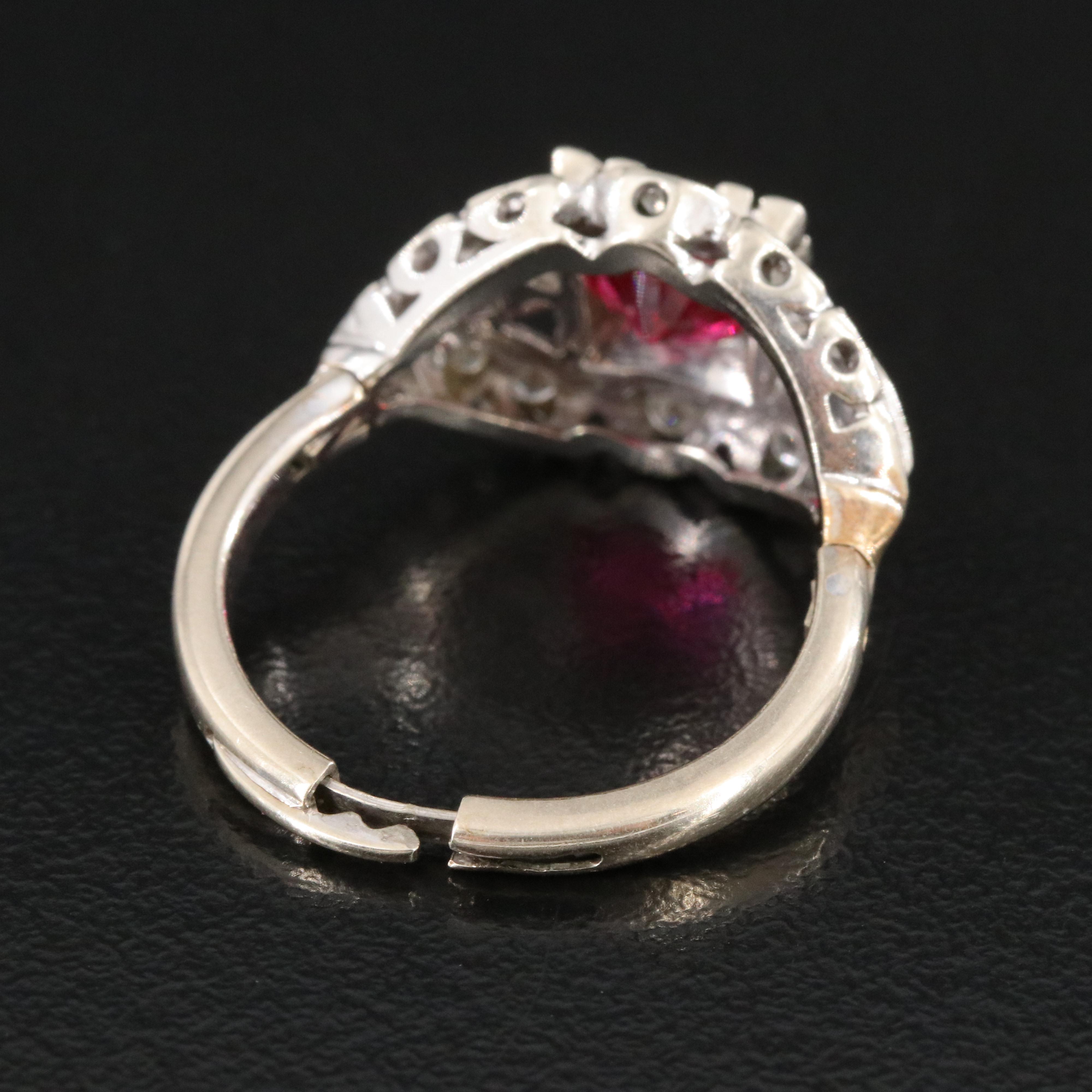 1950s 14K Ruby and Diamond Ring | EBTH