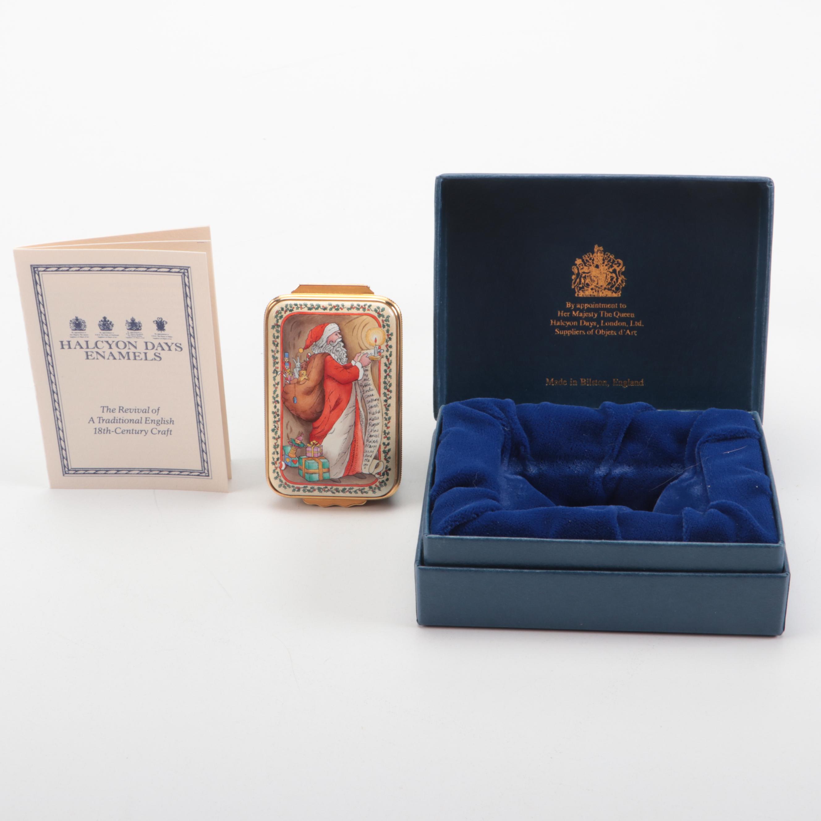 Halcyon Days Enamel Porcelain Christmas Boxes | EBTH