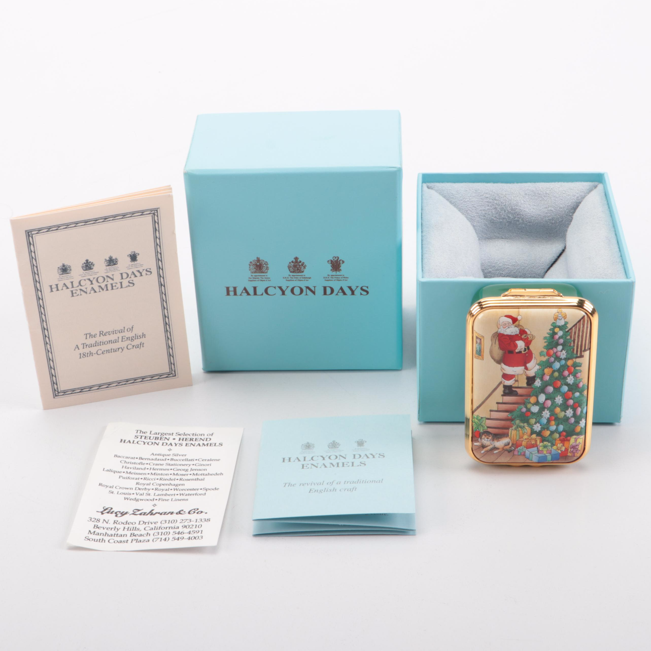 Halcyon Days Enamel Porcelain Christmas Boxes | EBTH