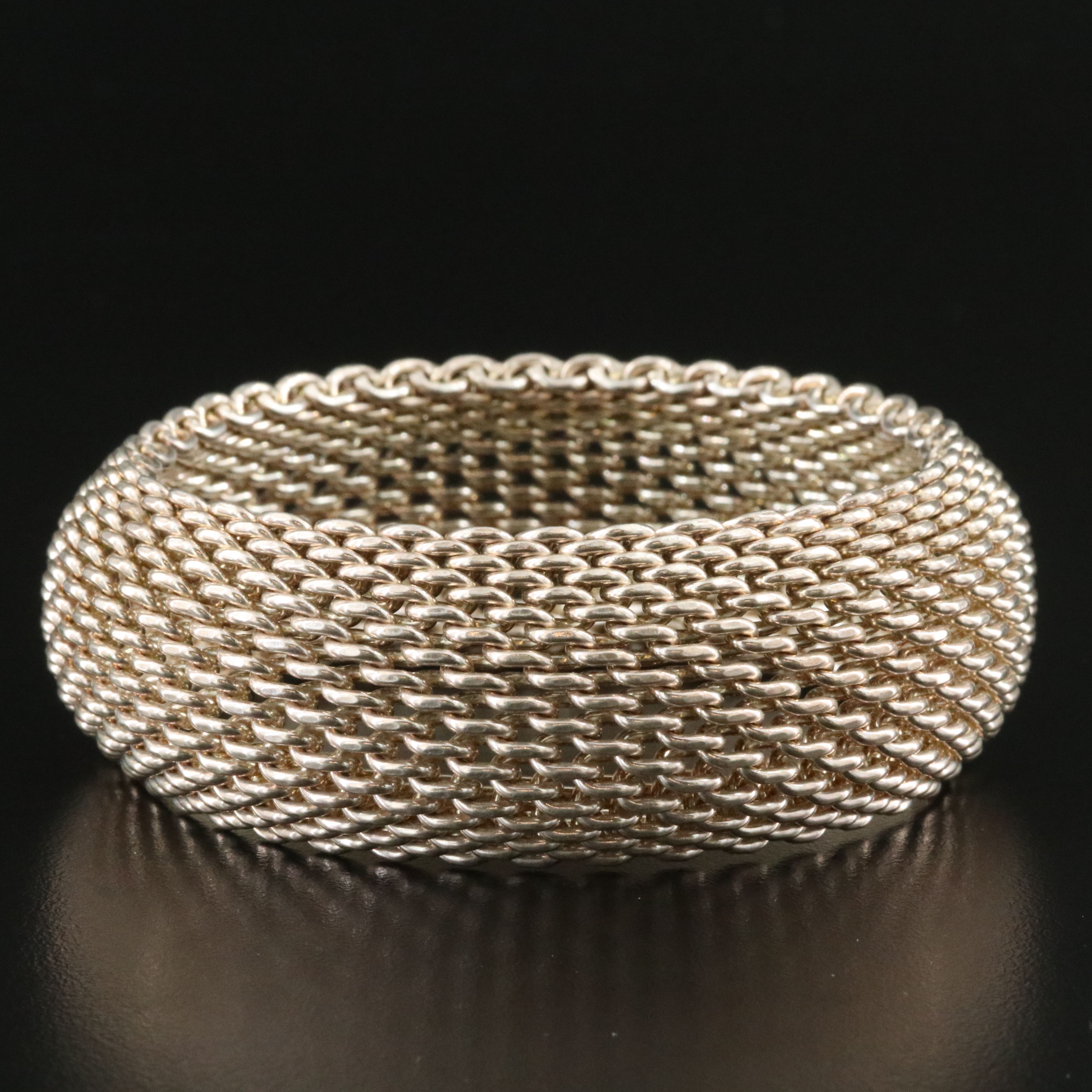 Tiffany & Co. Somerset Sterling Mesh Bangle Bracelet | EBTH