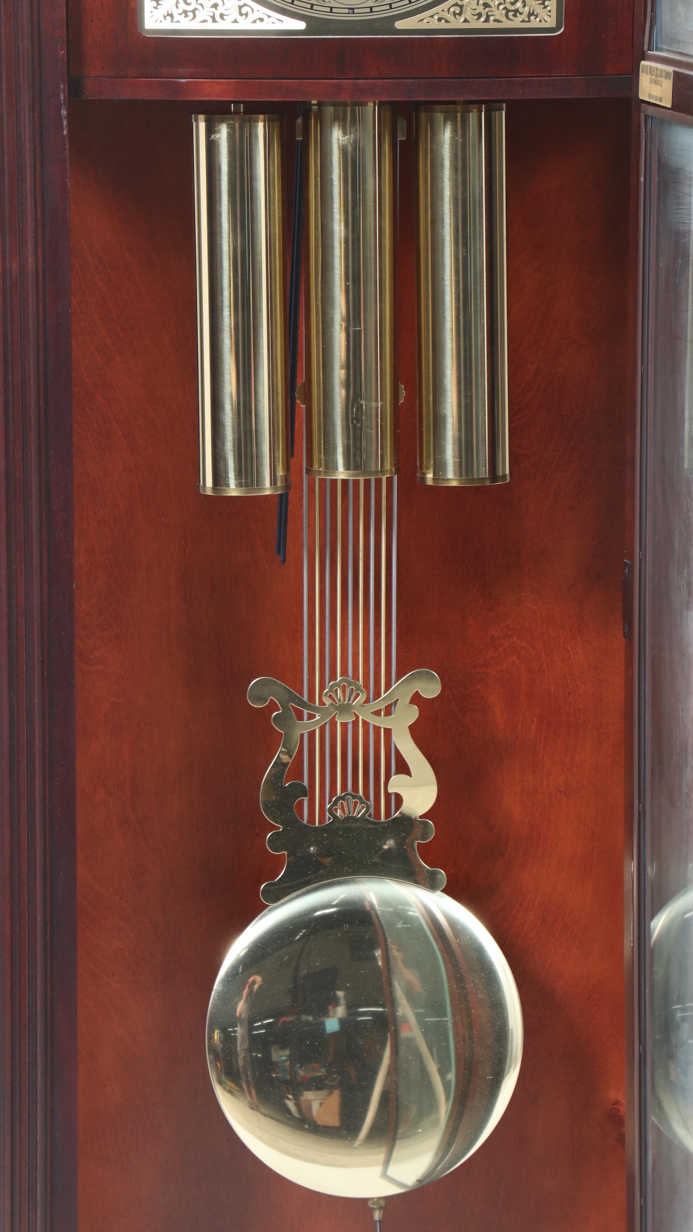 Howard Miller Chippendale Style Broken Bonnet Mahogany Grandfather ...