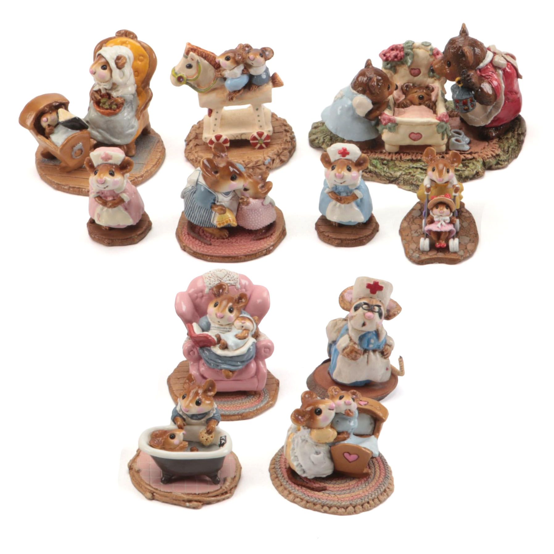 Wee Forest Folk "Just a Peek" and Other Resin Mice Figurines, Late 20th ...