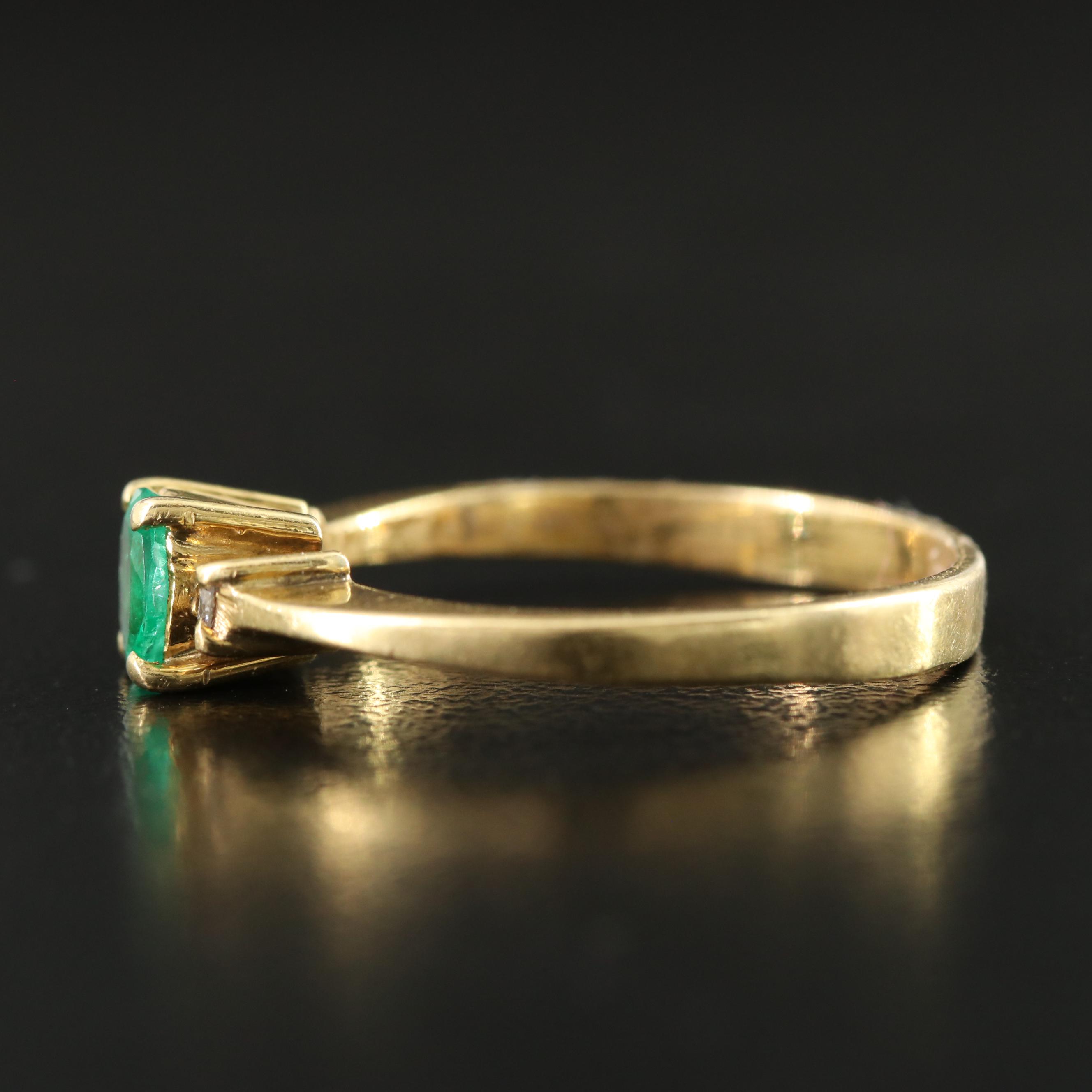 18K Emerald and Diamond Ring | EBTH