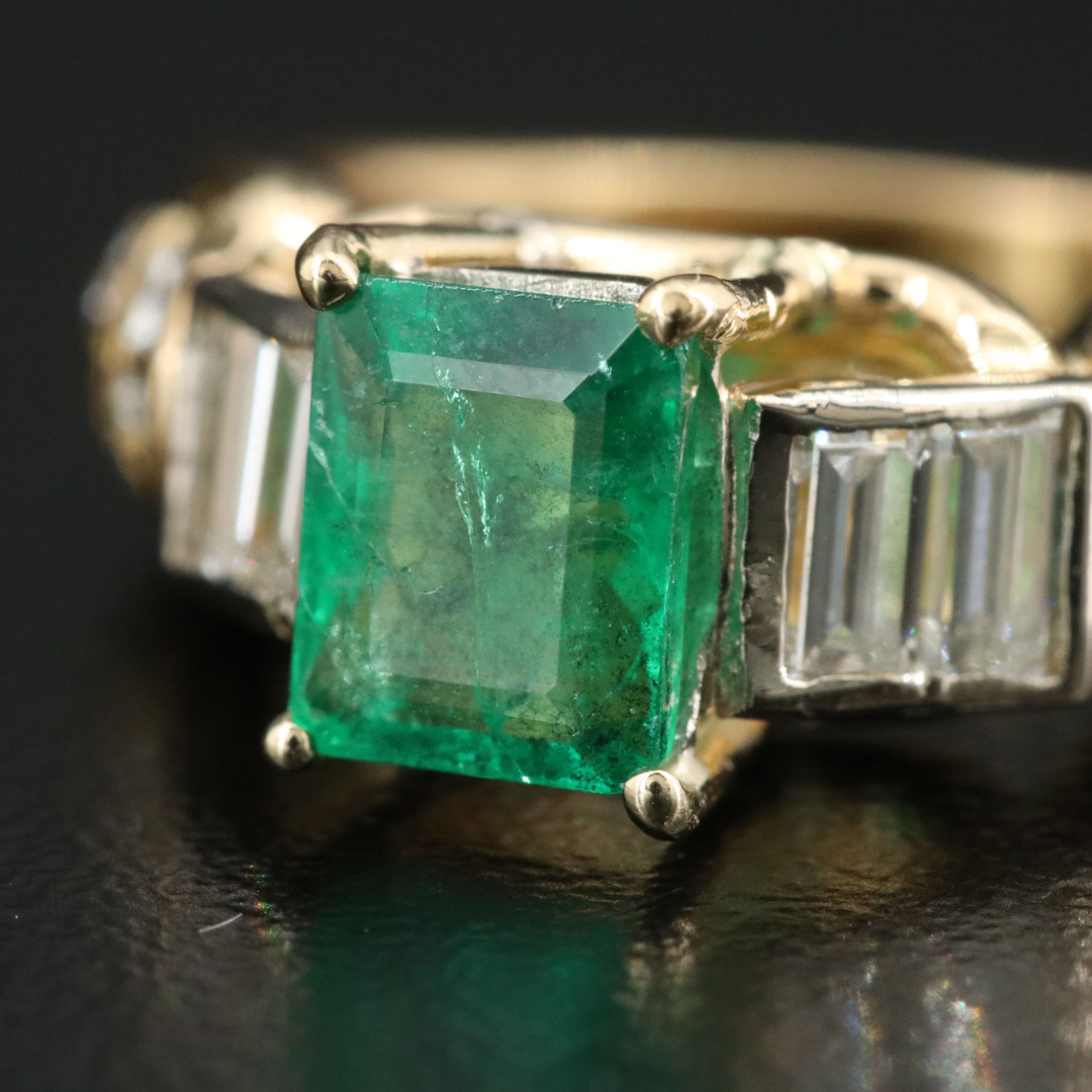 18K Emerald and Diamond Ring | EBTH