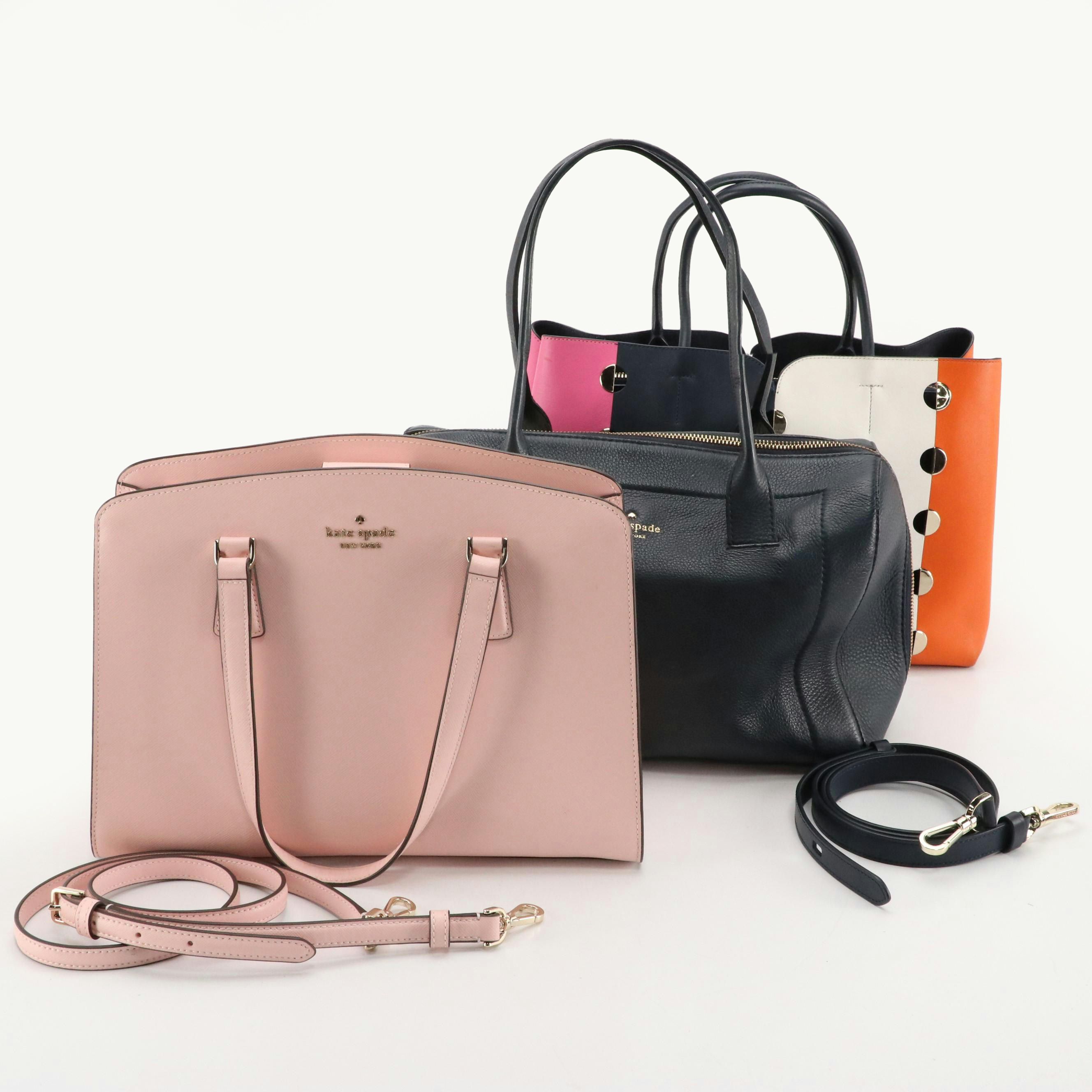 Kate Spade Pink Perry 2Way Satchel, Nicola Mod Dot Satchel & Navy ...
