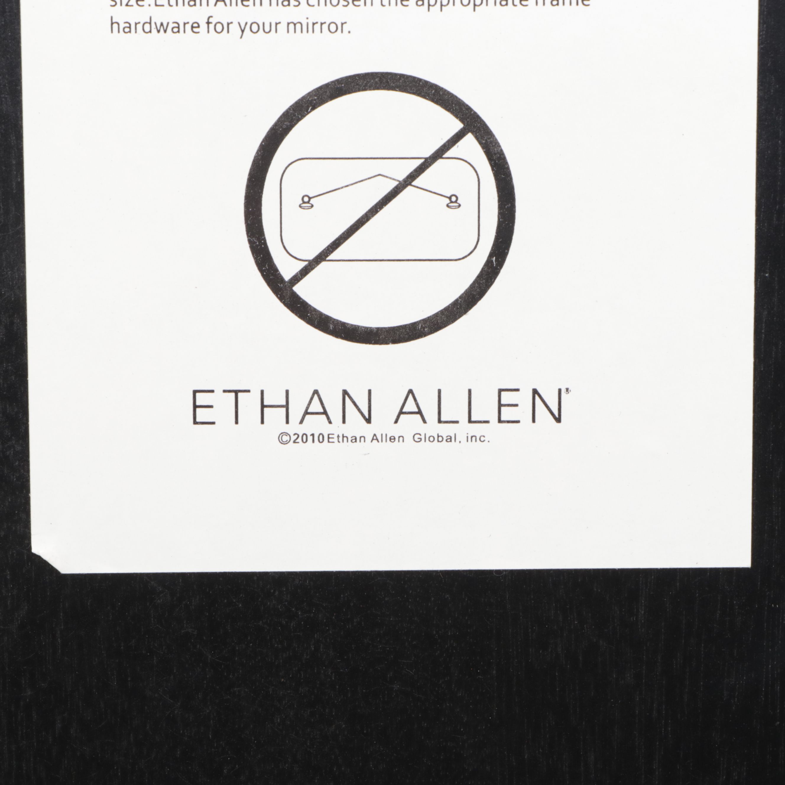 Ethan Allen Wall Mirror Black Crackle "Turret" Wall Mirror | EBTH