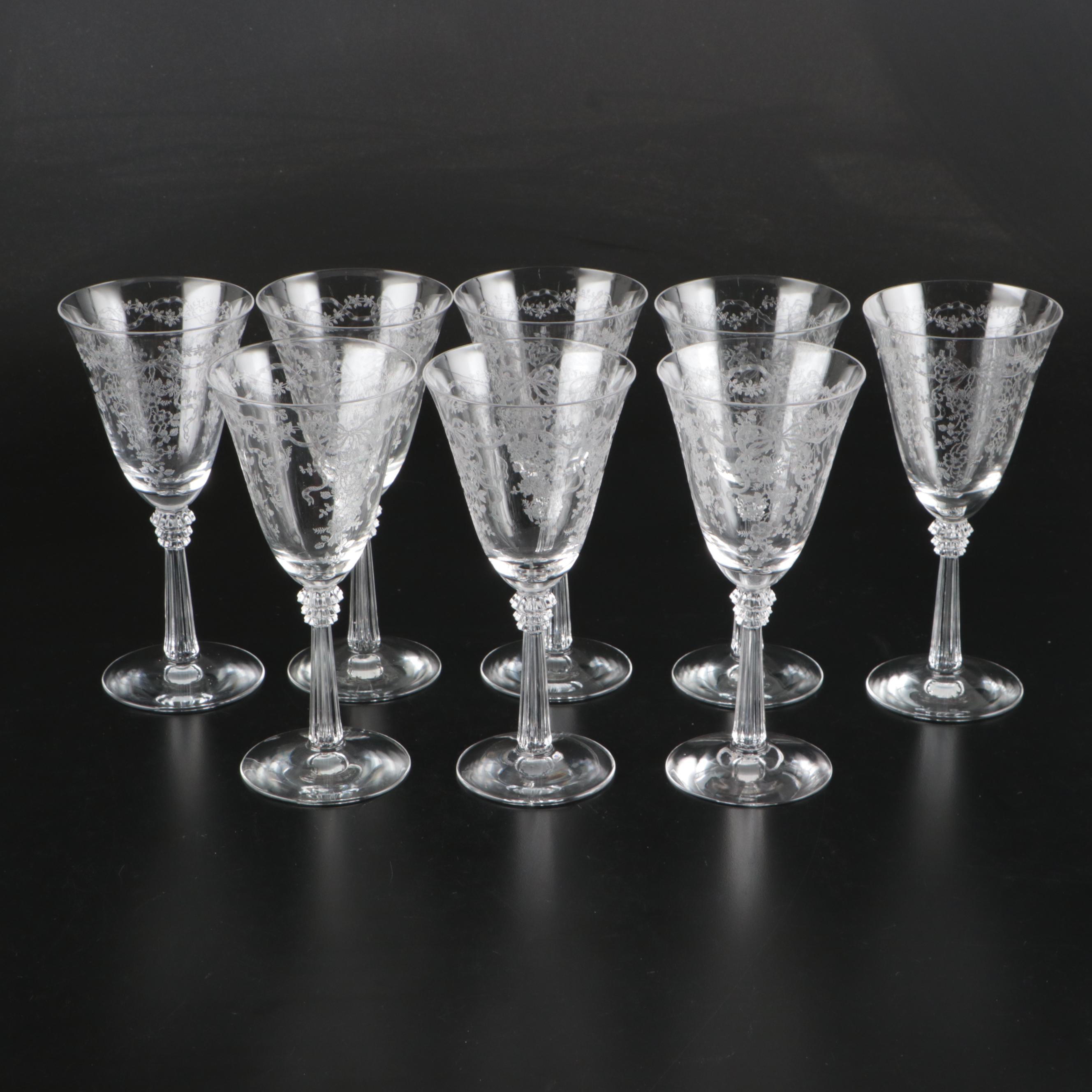 Fostoria "Romance" Etched Stemware and Tableware, Mid to Late 20th ...