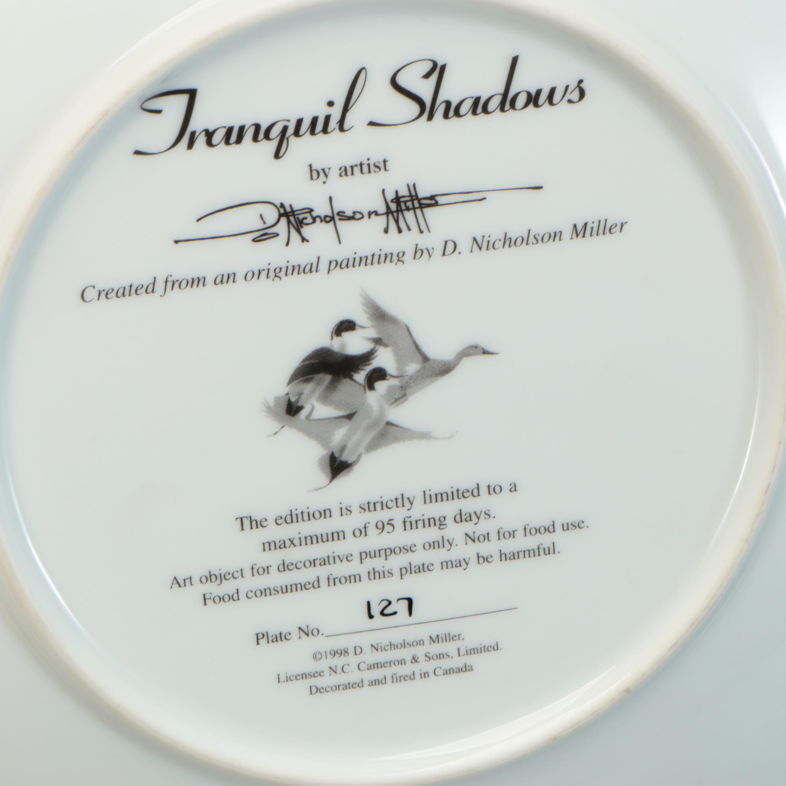 M. Glen Loates and D. Nicholson Miller Porcelain Plates with Metal ...