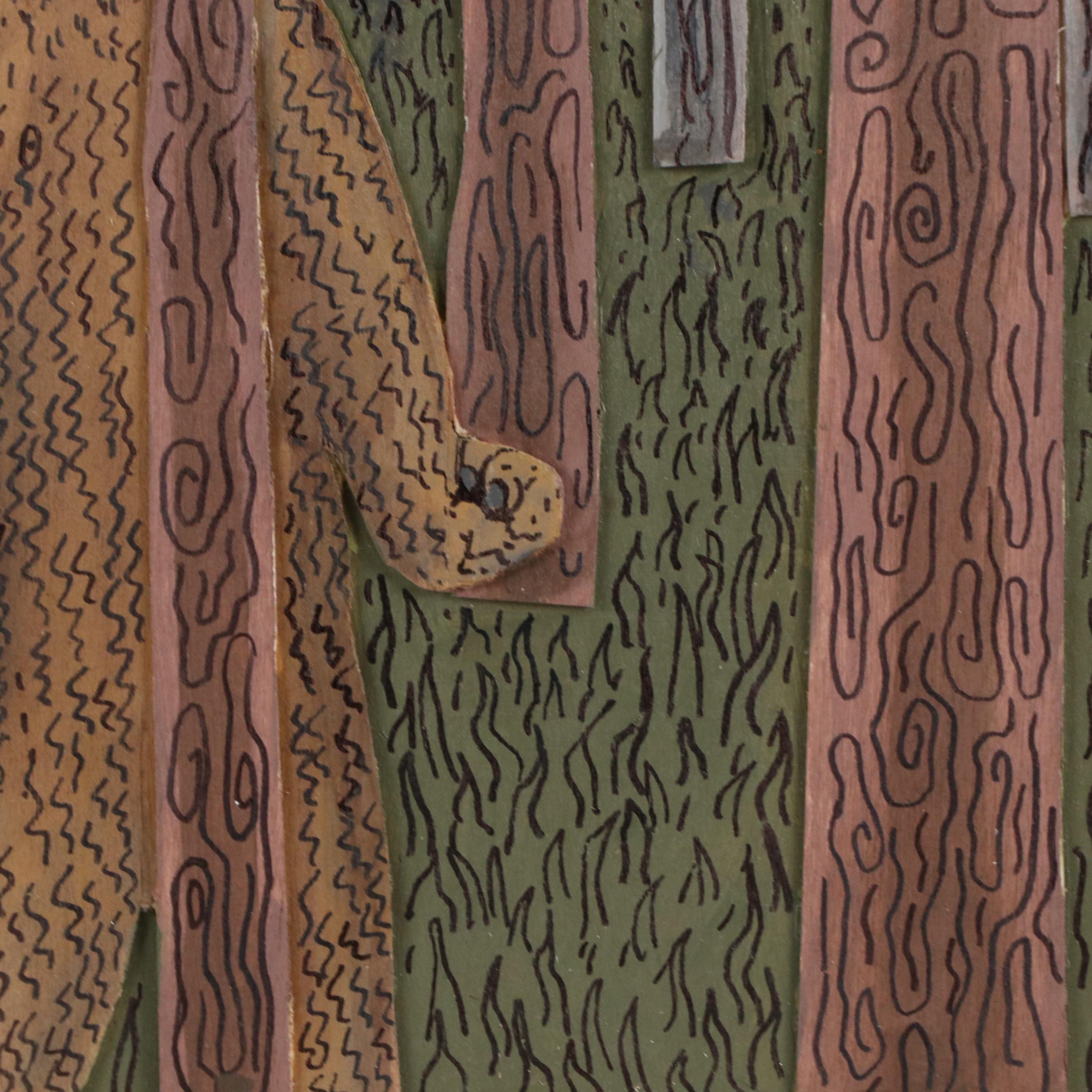 Aaron Wooten Stylized Dimensional Acrylic Painting "Larry the Sasquatch ...