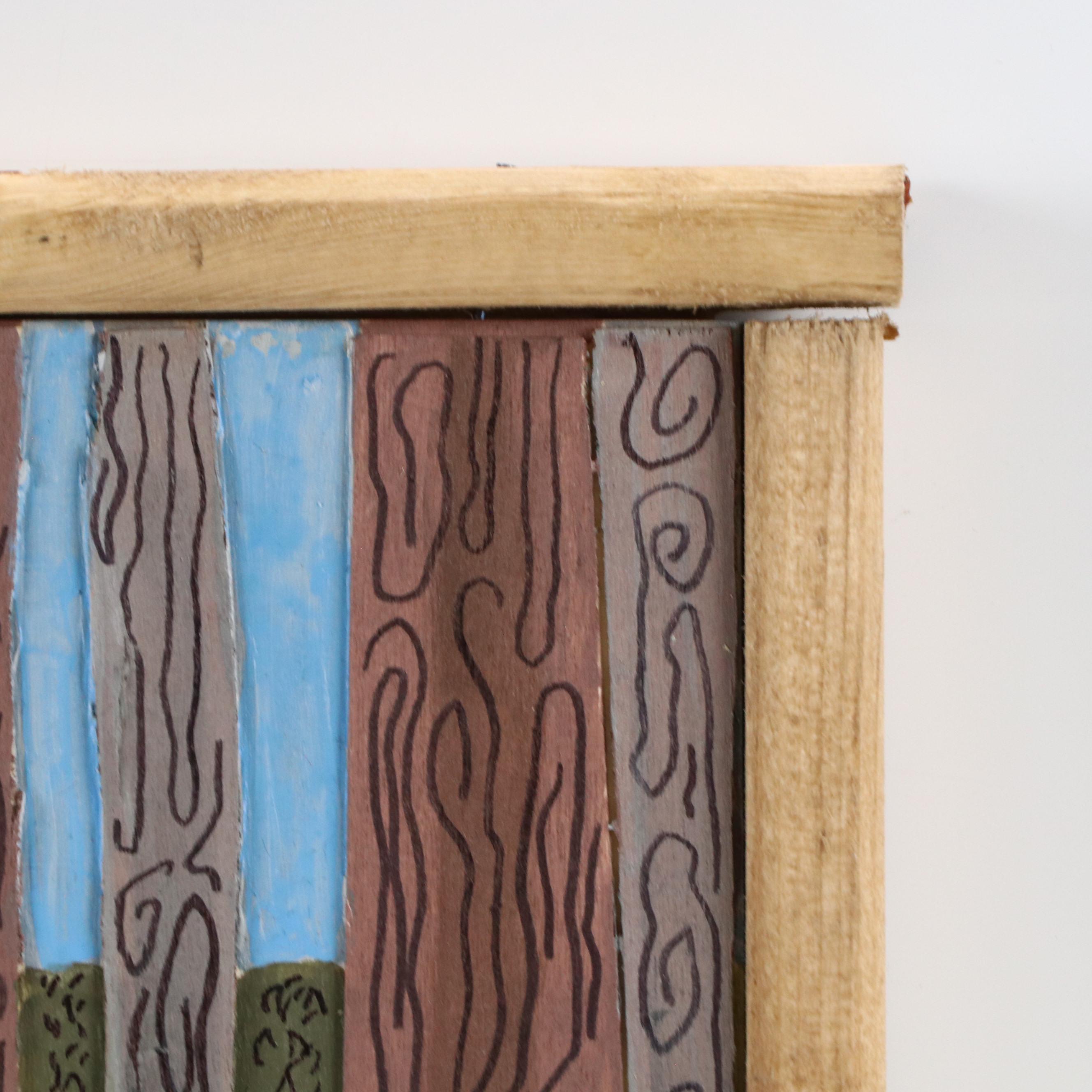 Aaron Wooten Stylized Dimensional Acrylic Painting "Larry the Sasquatch ...