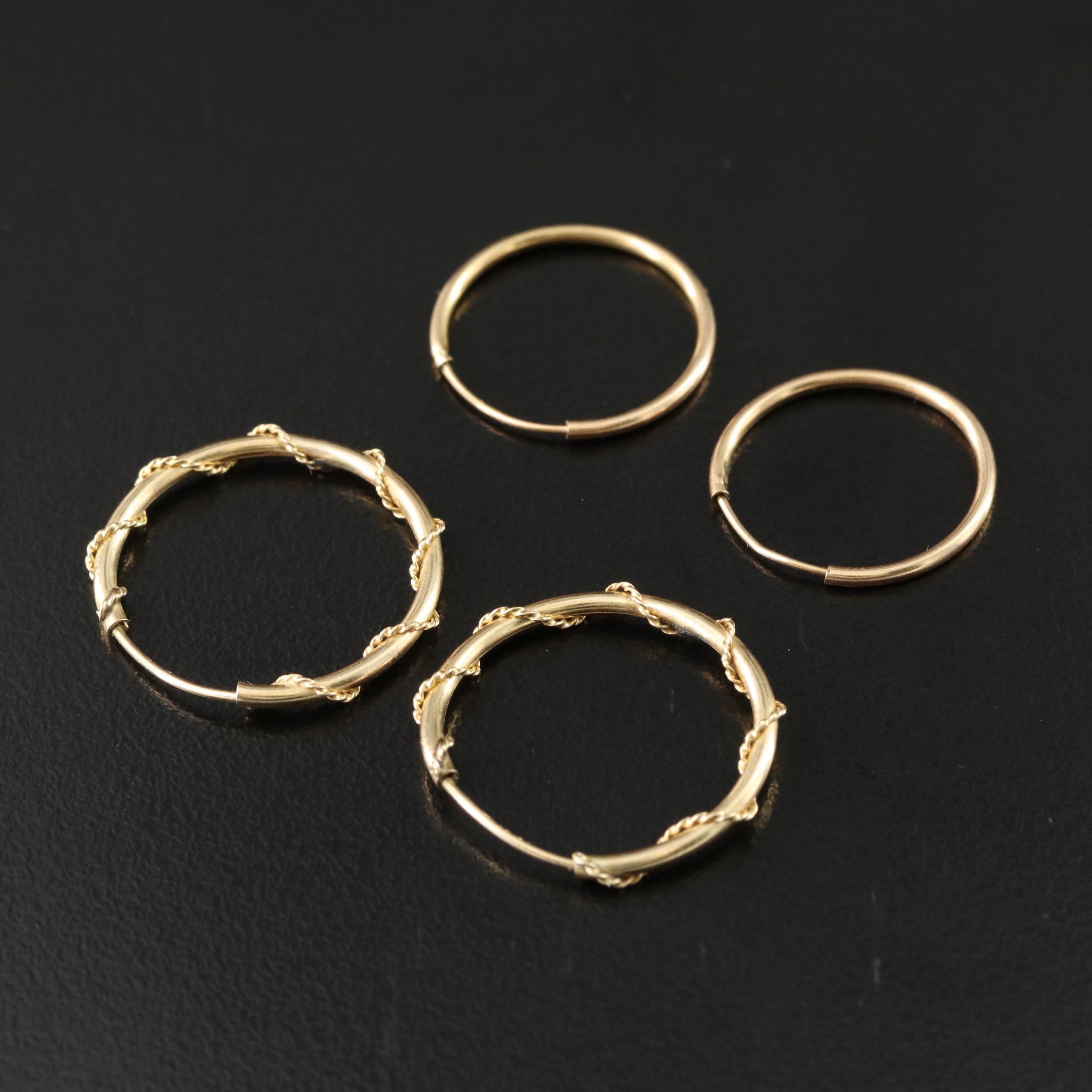 14K Hoops Including Braided | EBTH