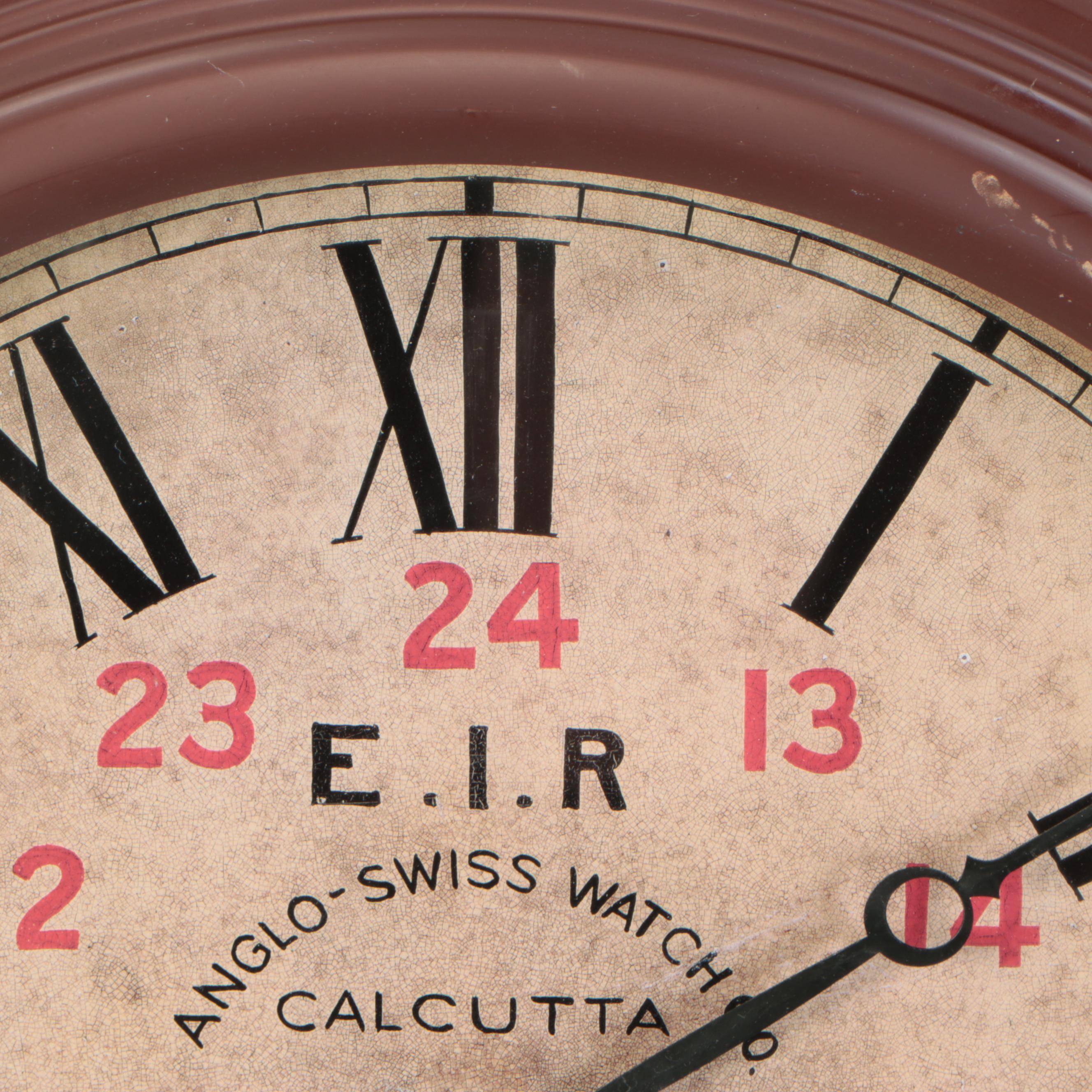 Timeworks Incorporated Anglo-Indian Style Railroad Wall Clock | EBTH