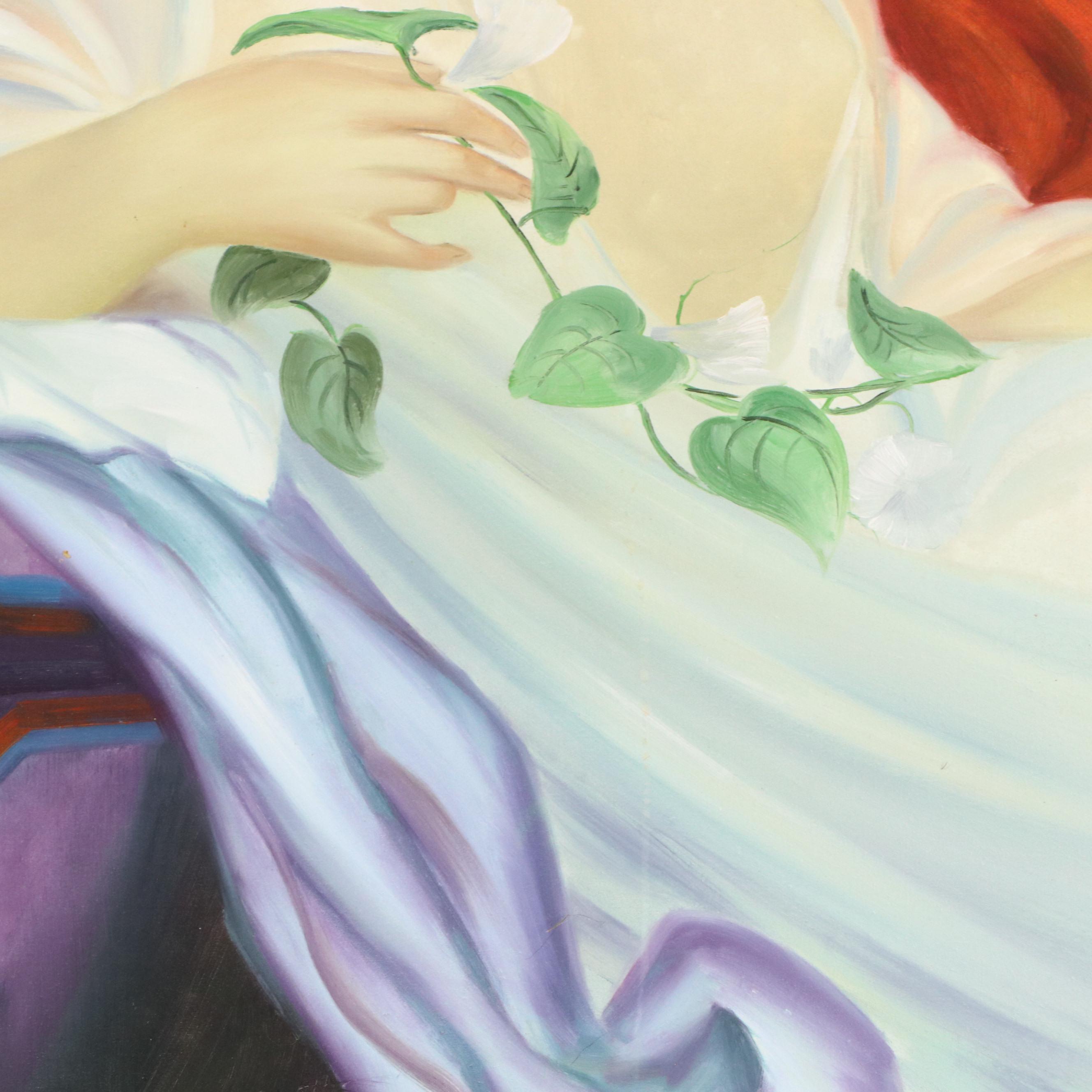 Portrait Oil Painting of Reclining Odalisque, Late 20th Century | EBTH