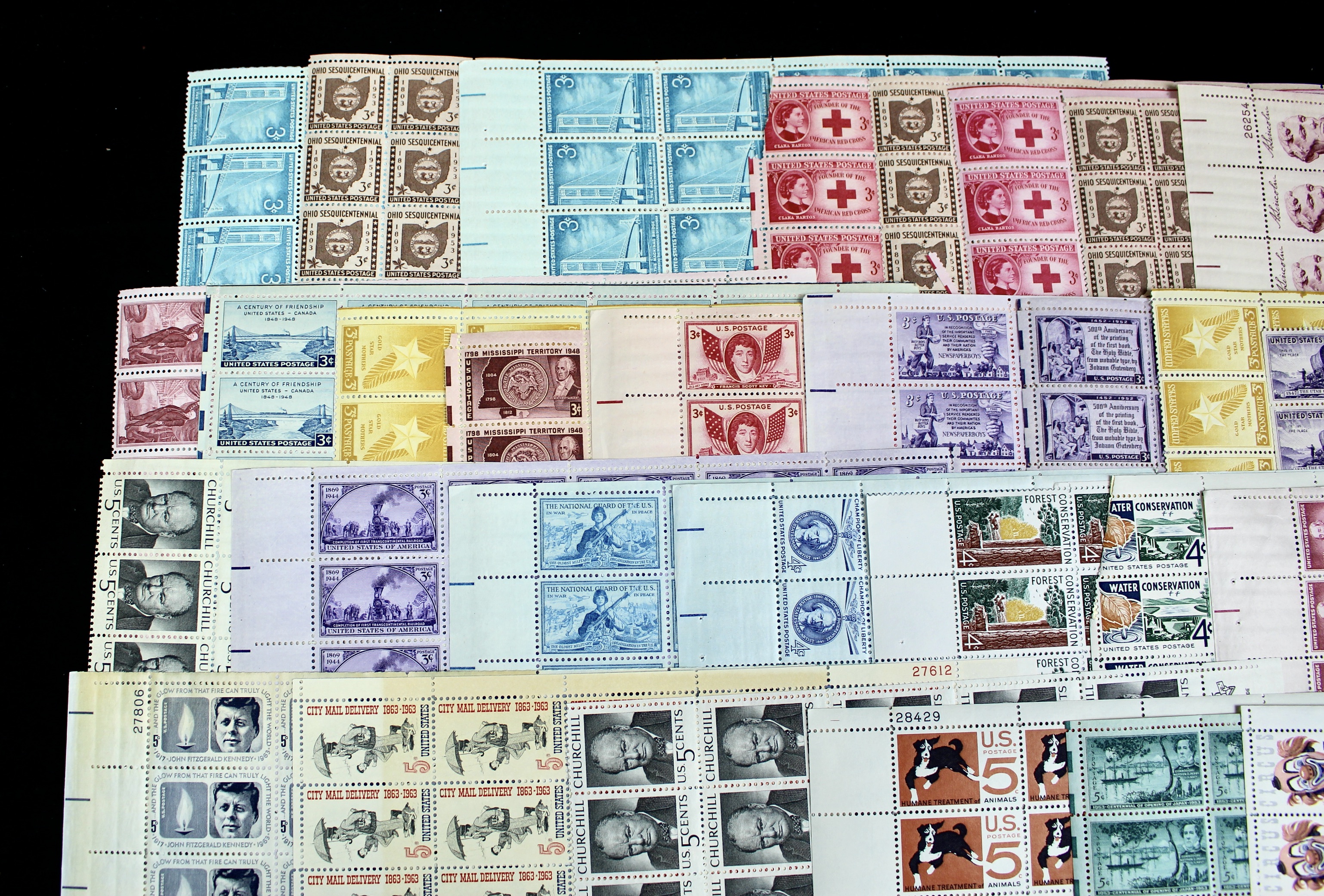 Thirty-seven U.S. Sheets of Stamps from the 1950's and 1960's | EBTH