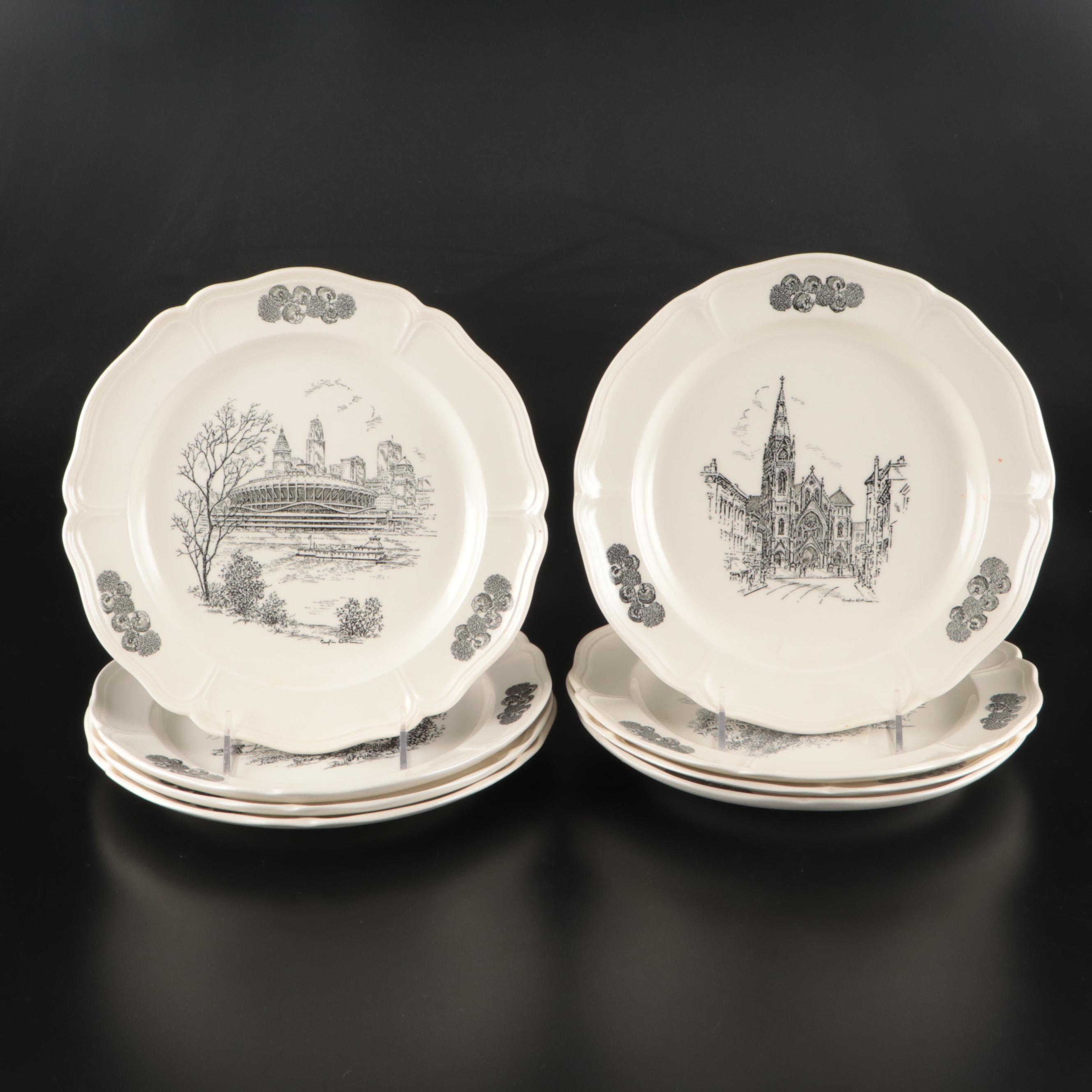 Wedgwood "Scenes of Cincinnati" Porcelain Dinner Plates | EBTH