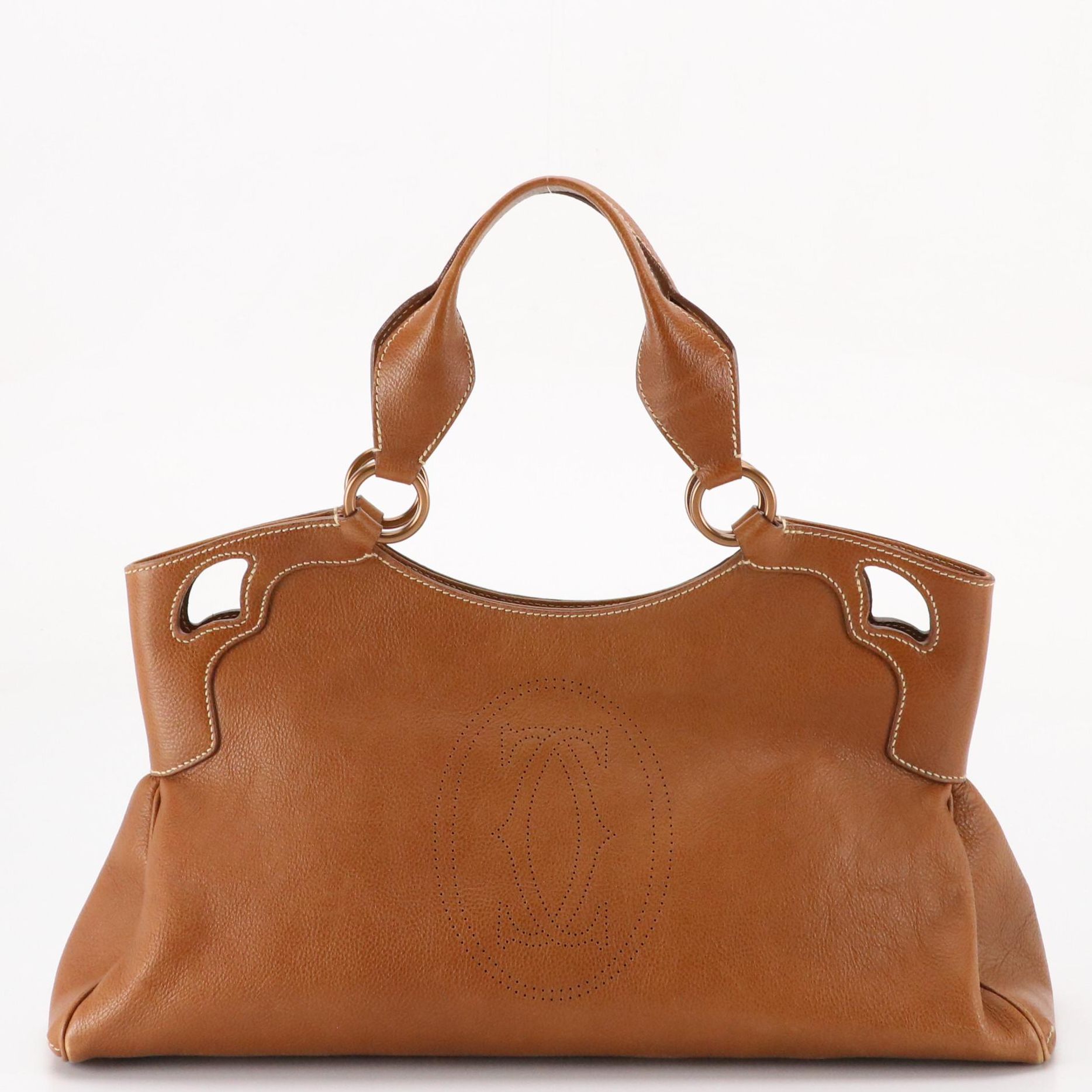 Cartier Marcello De Cartier Medium Satchel in Brown Grained Leather | EBTH