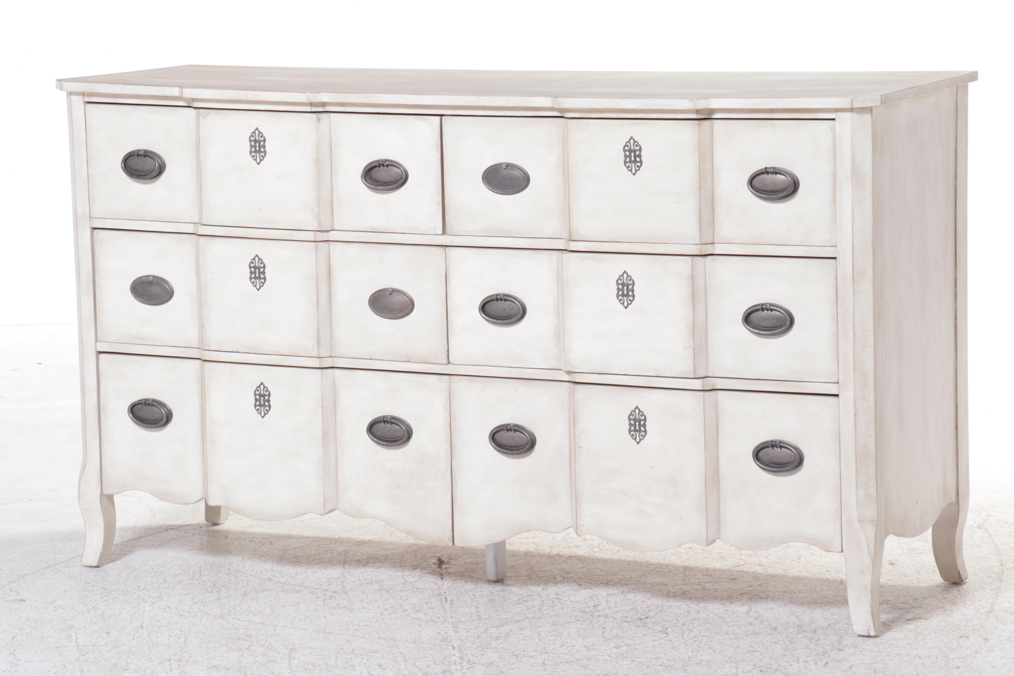 Lexington Ivory Chest of Drawers with Wall Mirror | EBTH