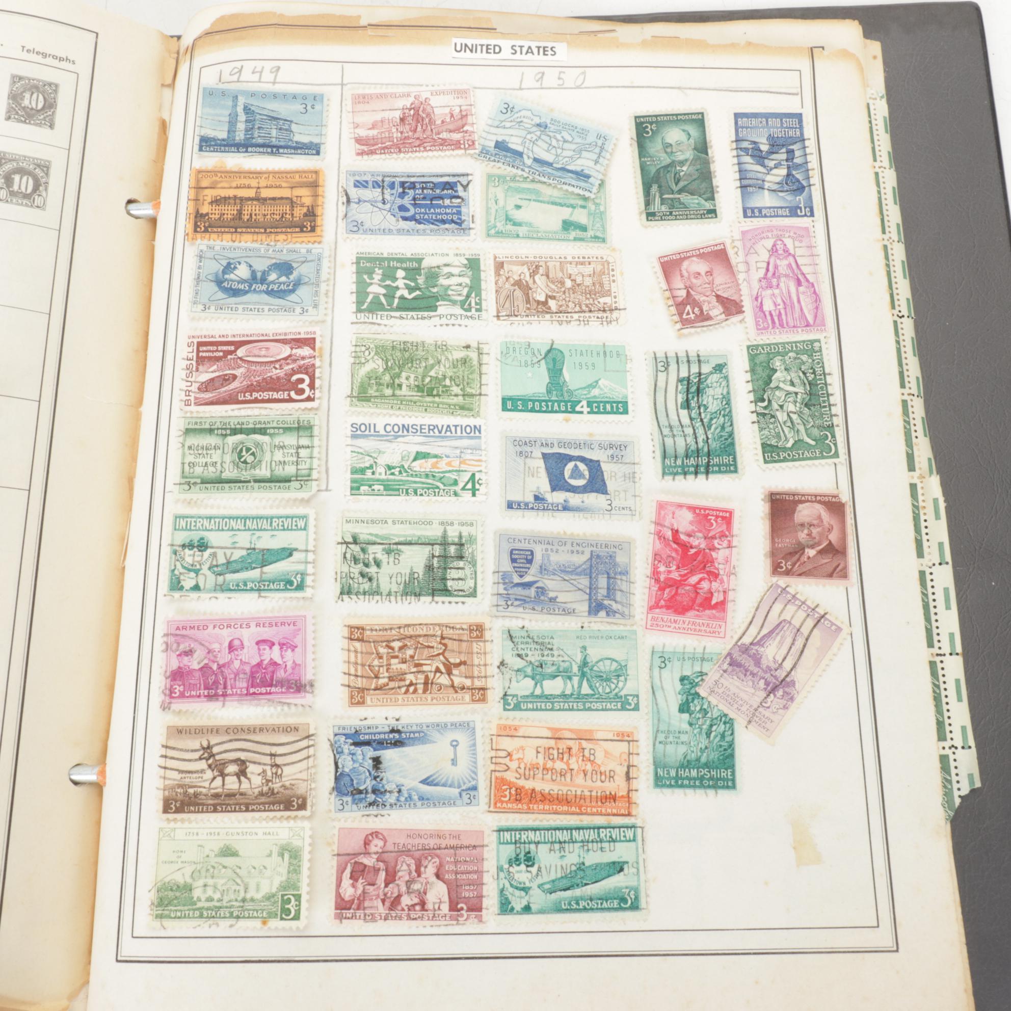 Harris Standard World Stamp Album with Stamps | EBTH