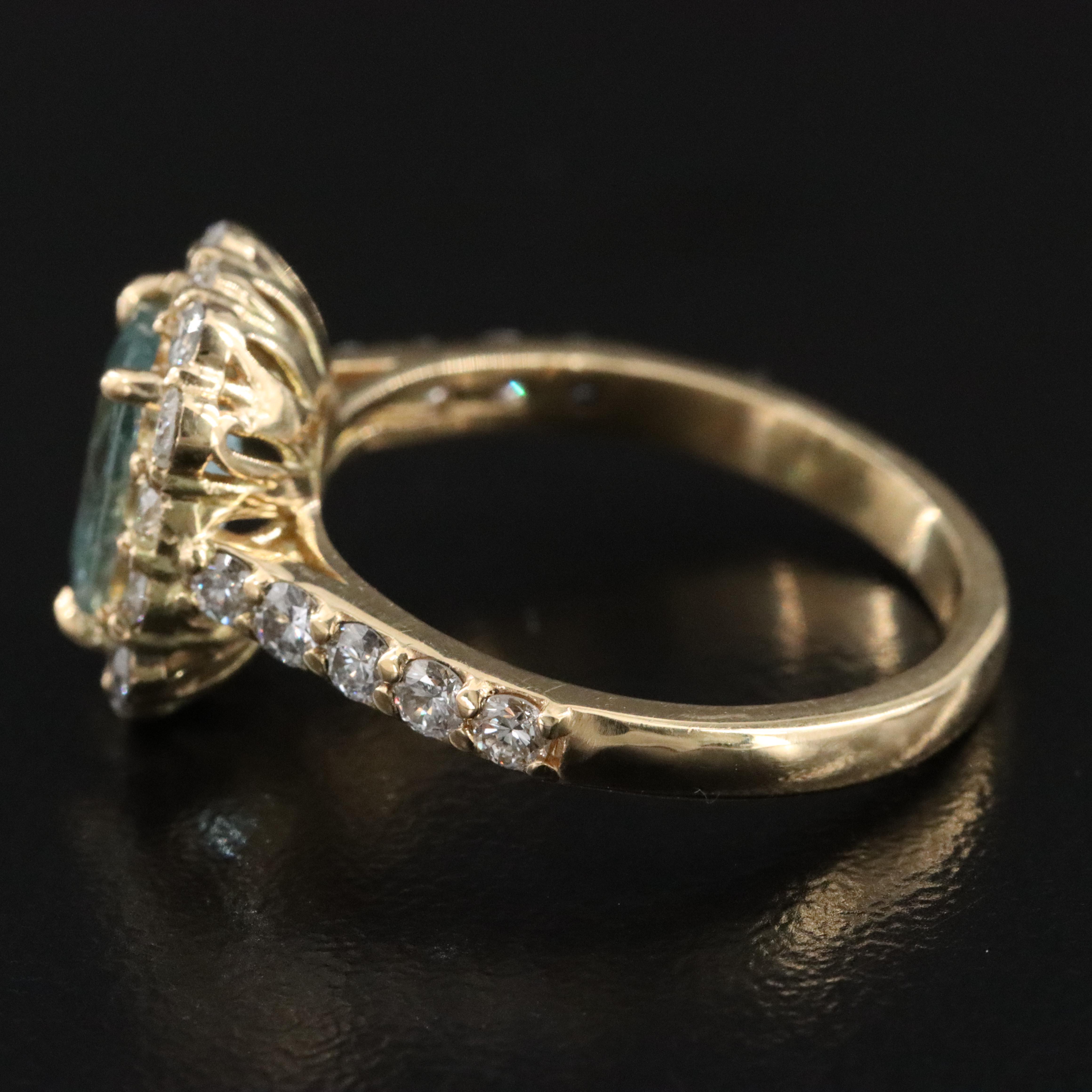 18K 1.28 CT Paraiba Tourmaline and Diamond Ring with GIA Report | EBTH