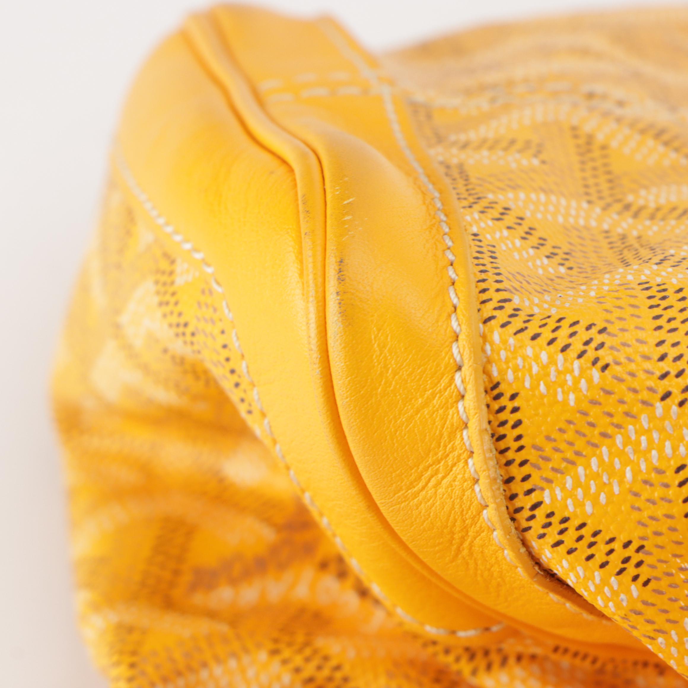 Goyard Voltaire Bag in Yellow Chevron Goyardine Canvas | EBTH