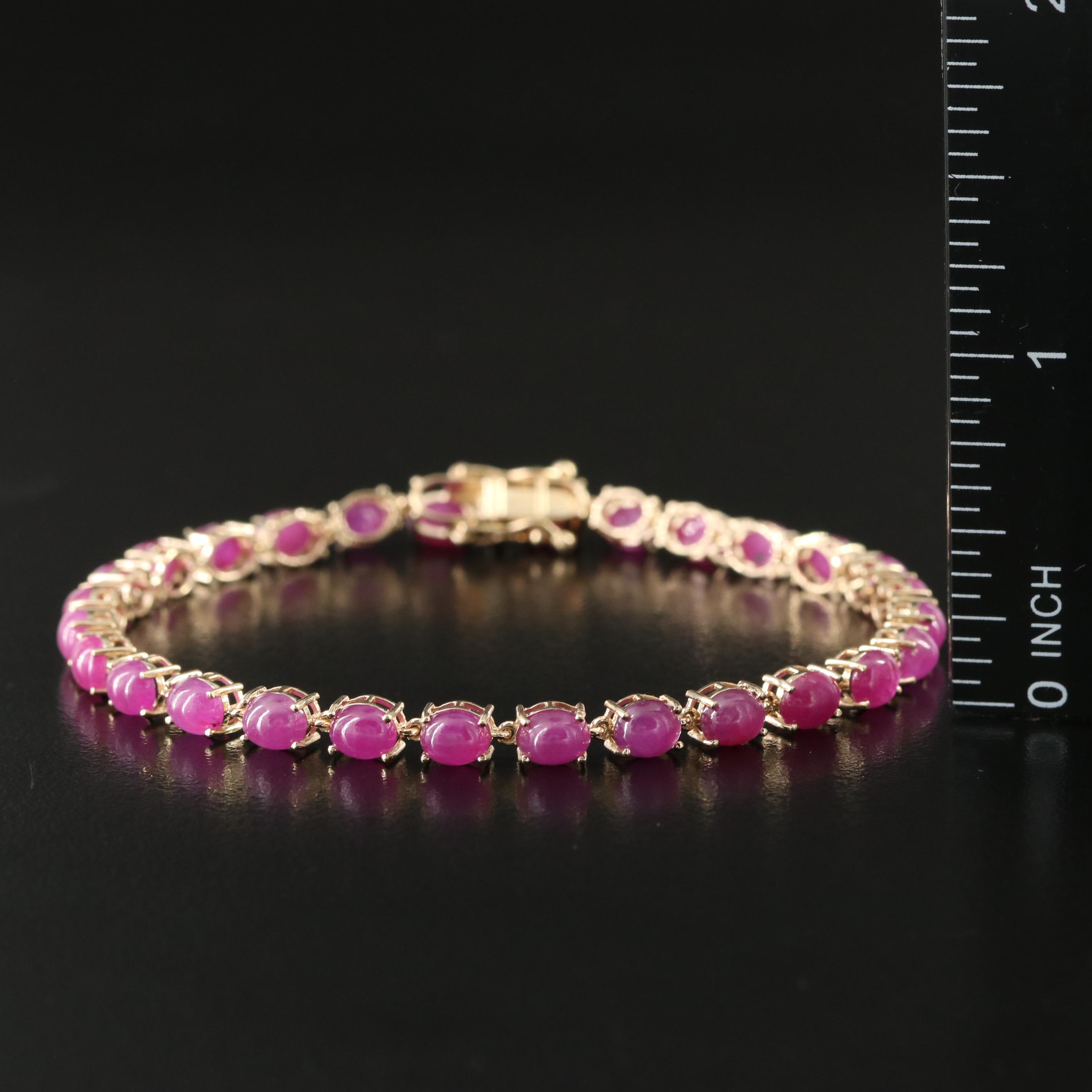 14K Ruby Line Bracelet | EBTH