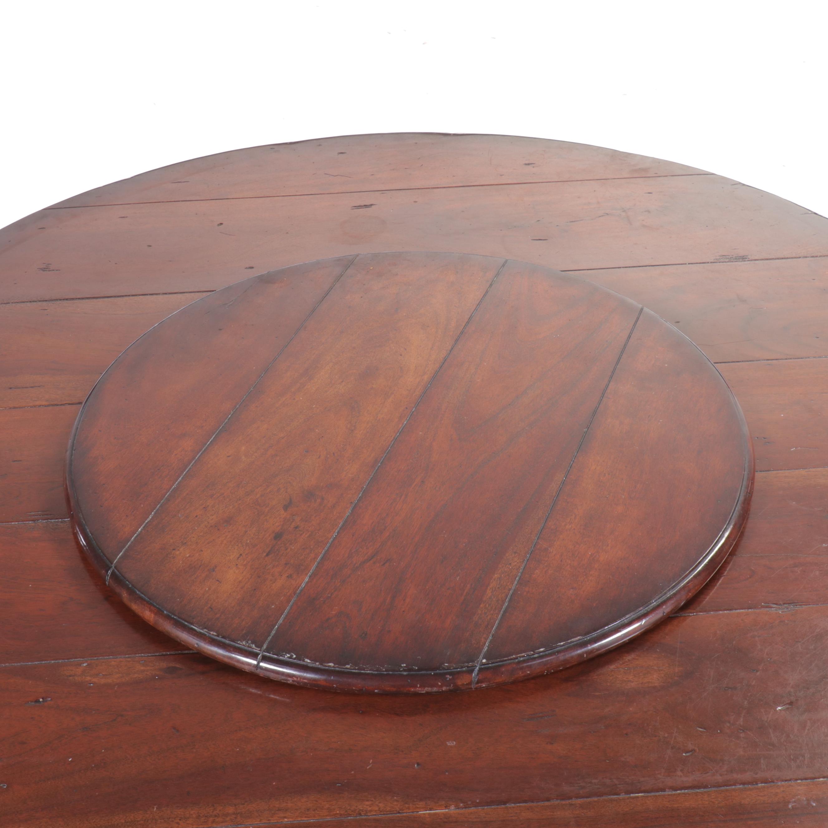 Italian Renaissance Style Walnut Dining Table with Lazy Susan | EBTH