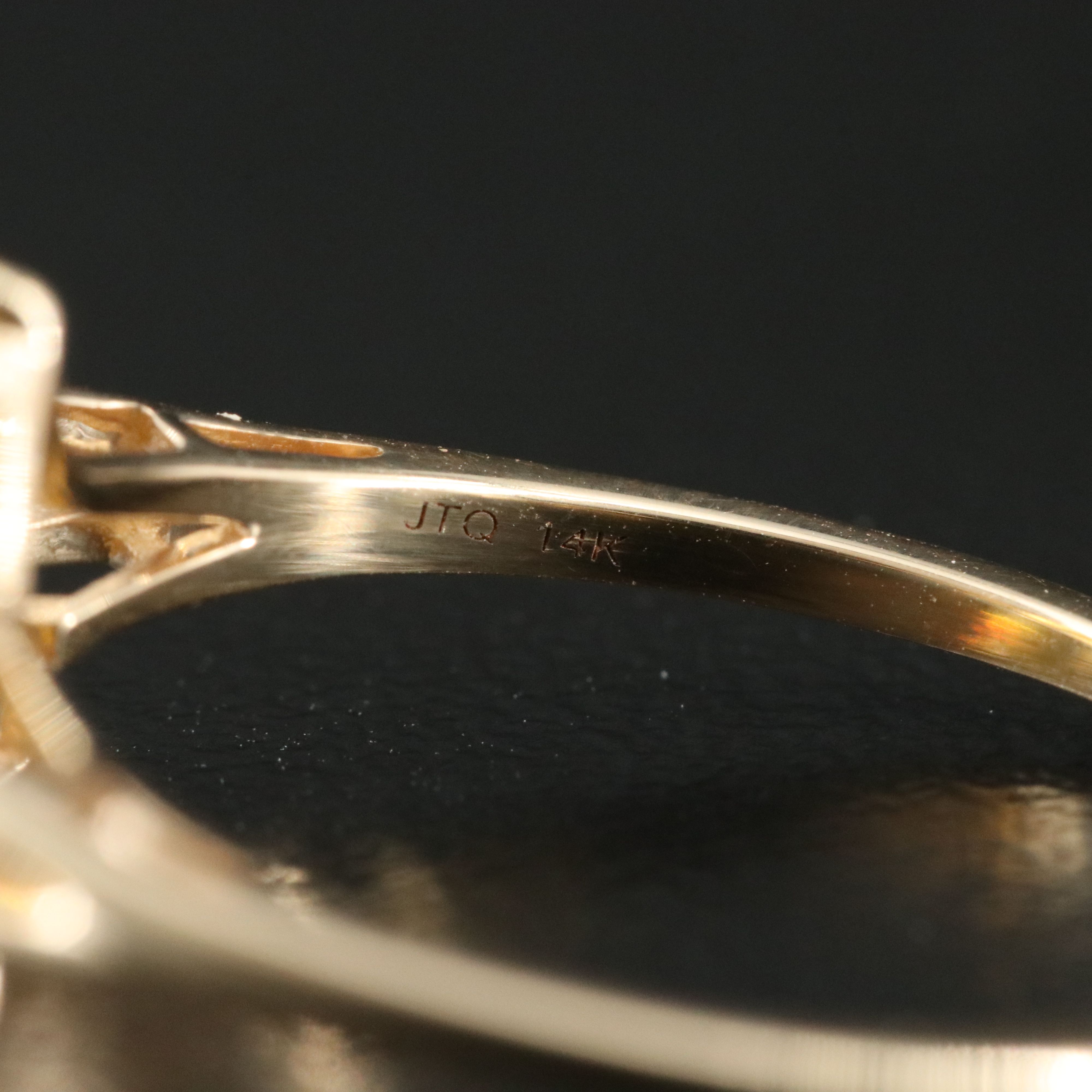 14K Fire Opal and Sapphire Ring | EBTH