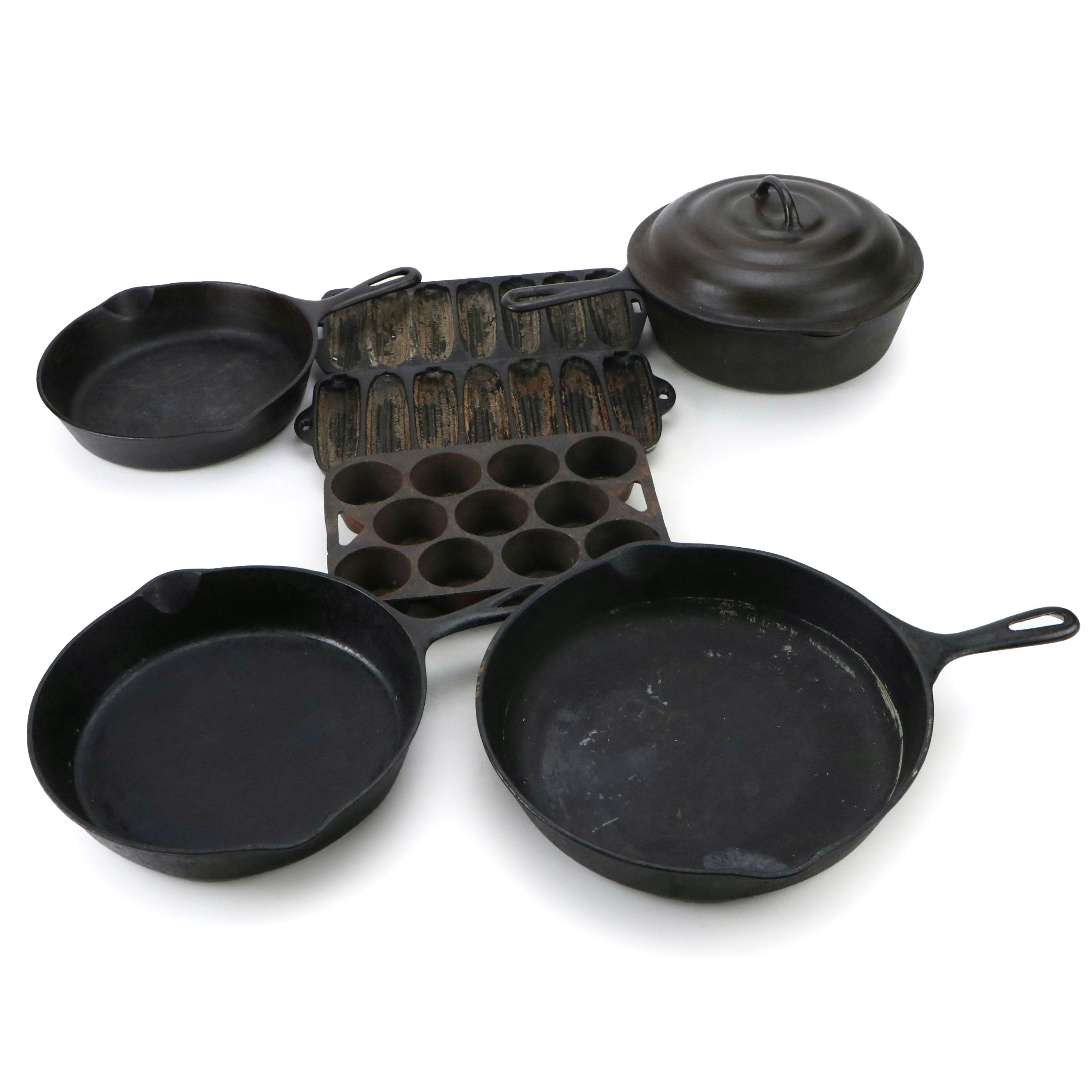 Crescent Foundry "Ozark" Dutch Oven with Beehive Lid and Other Cast ...