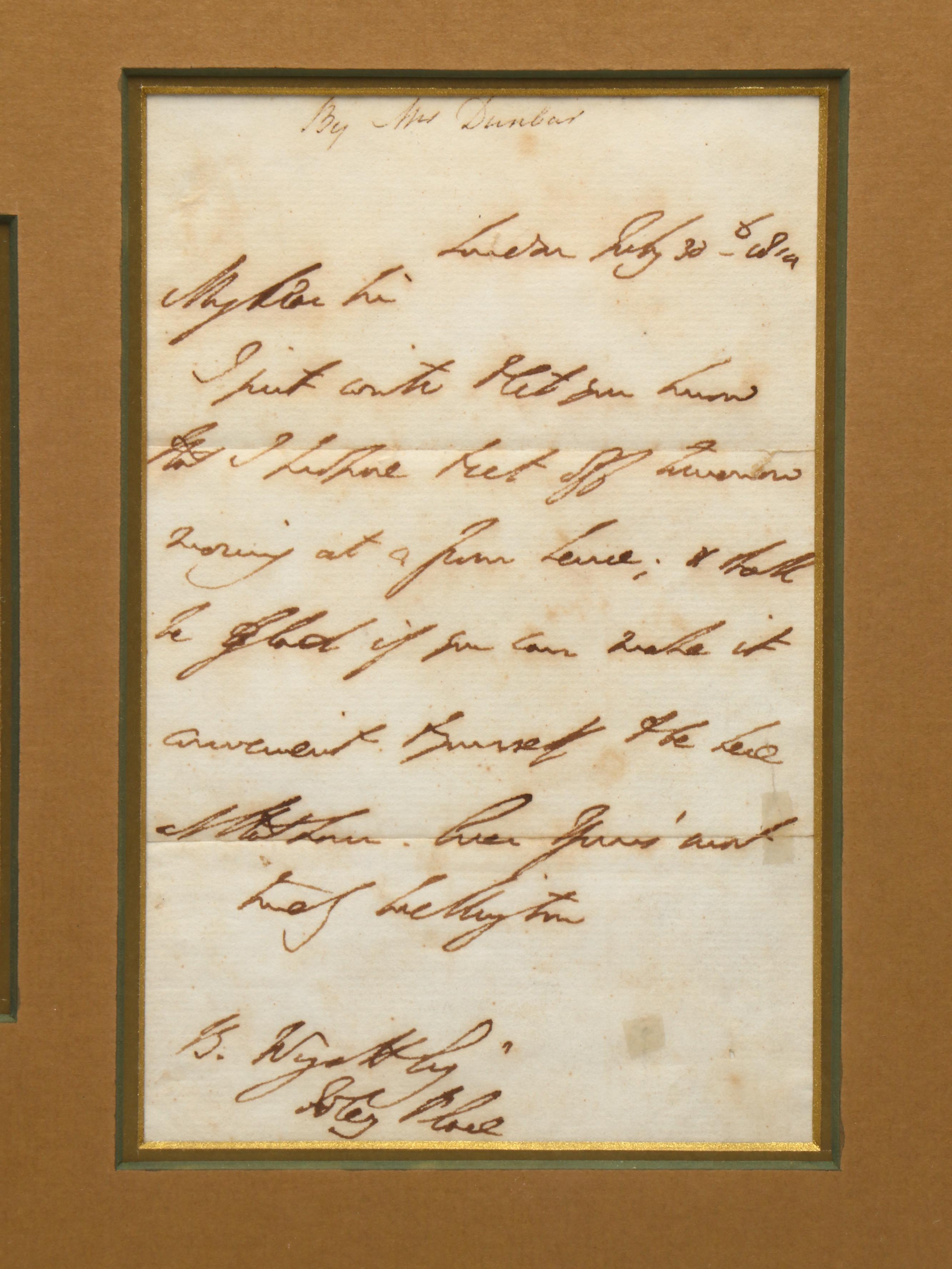 Arthur Wellesley, 1st Duke of Wellington Signed Letter, Early 19th ...